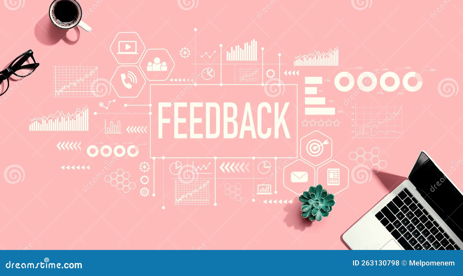 Feedback Theme with Laptop Computer Stock Photo - Image of quality ...