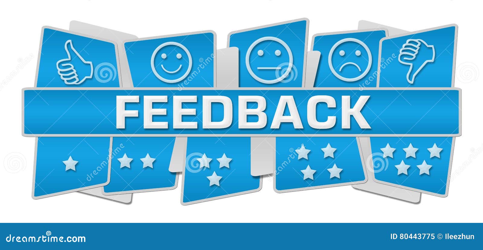 Feedback Up Down Blue Squares Stock Illustration - Illustration of ...