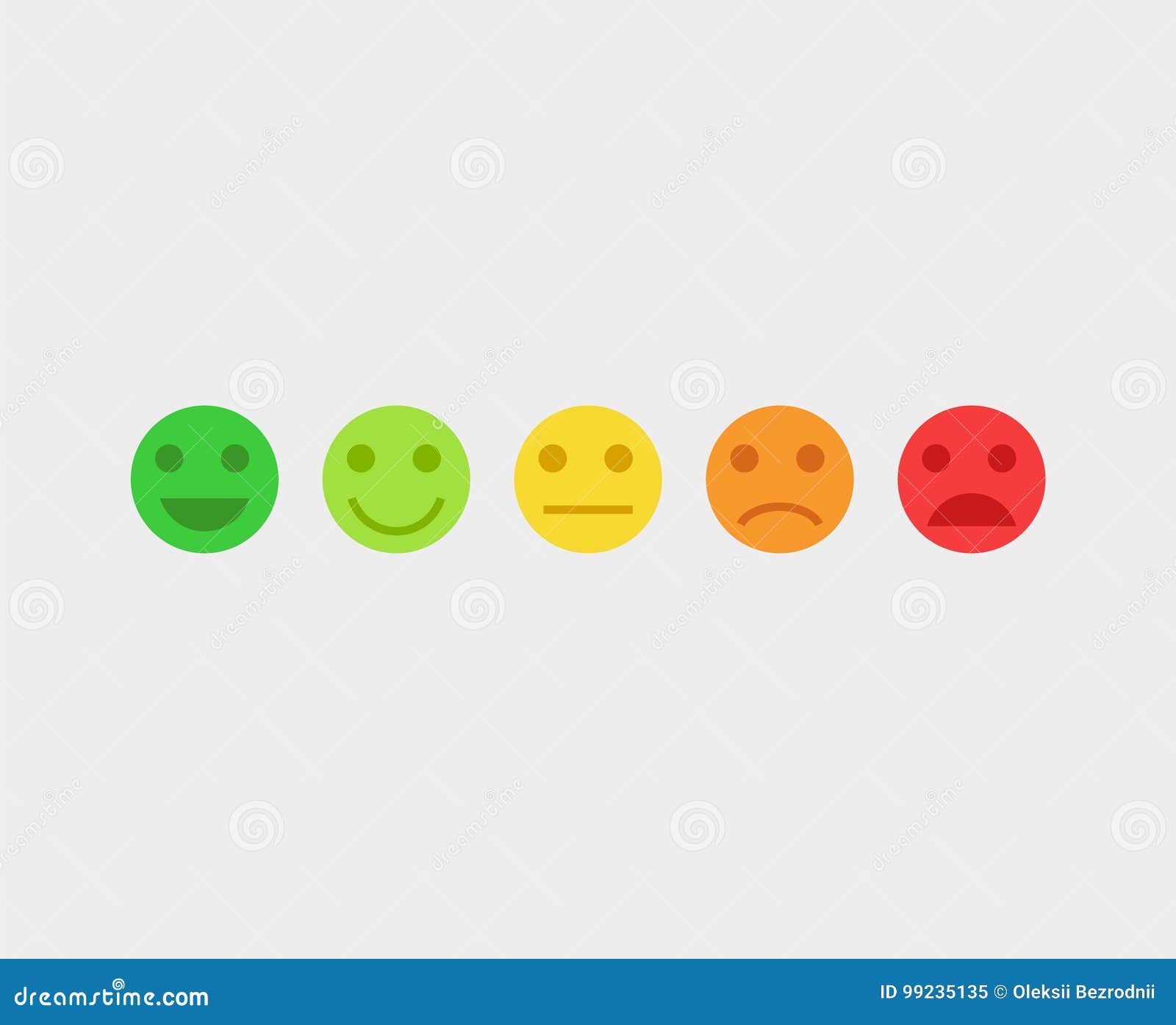 Feedback Vector Concept Emoji Faces Stock Vector - Illustration of ...