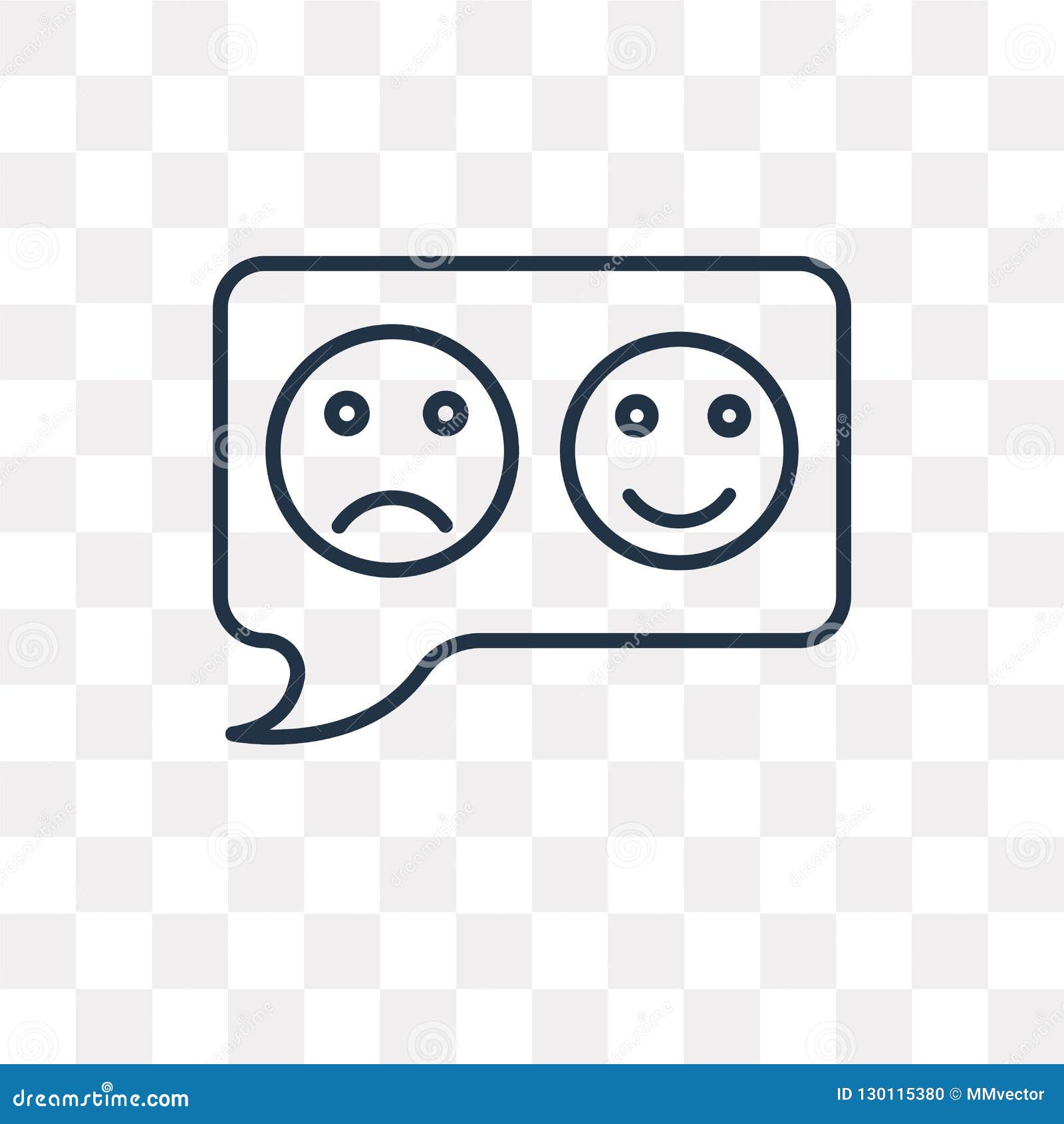 Feedback Vector Icon Isolated On Transparent Background, Linear Stock ...