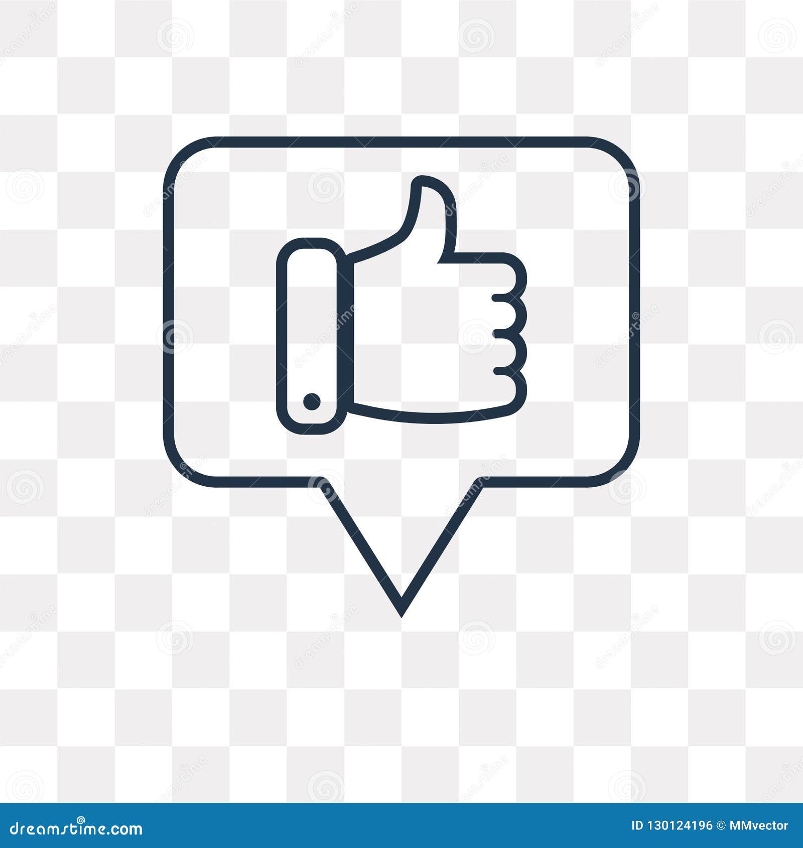 Feedback Vector Icon Isolated on Transparent Background, Linear Stock ...