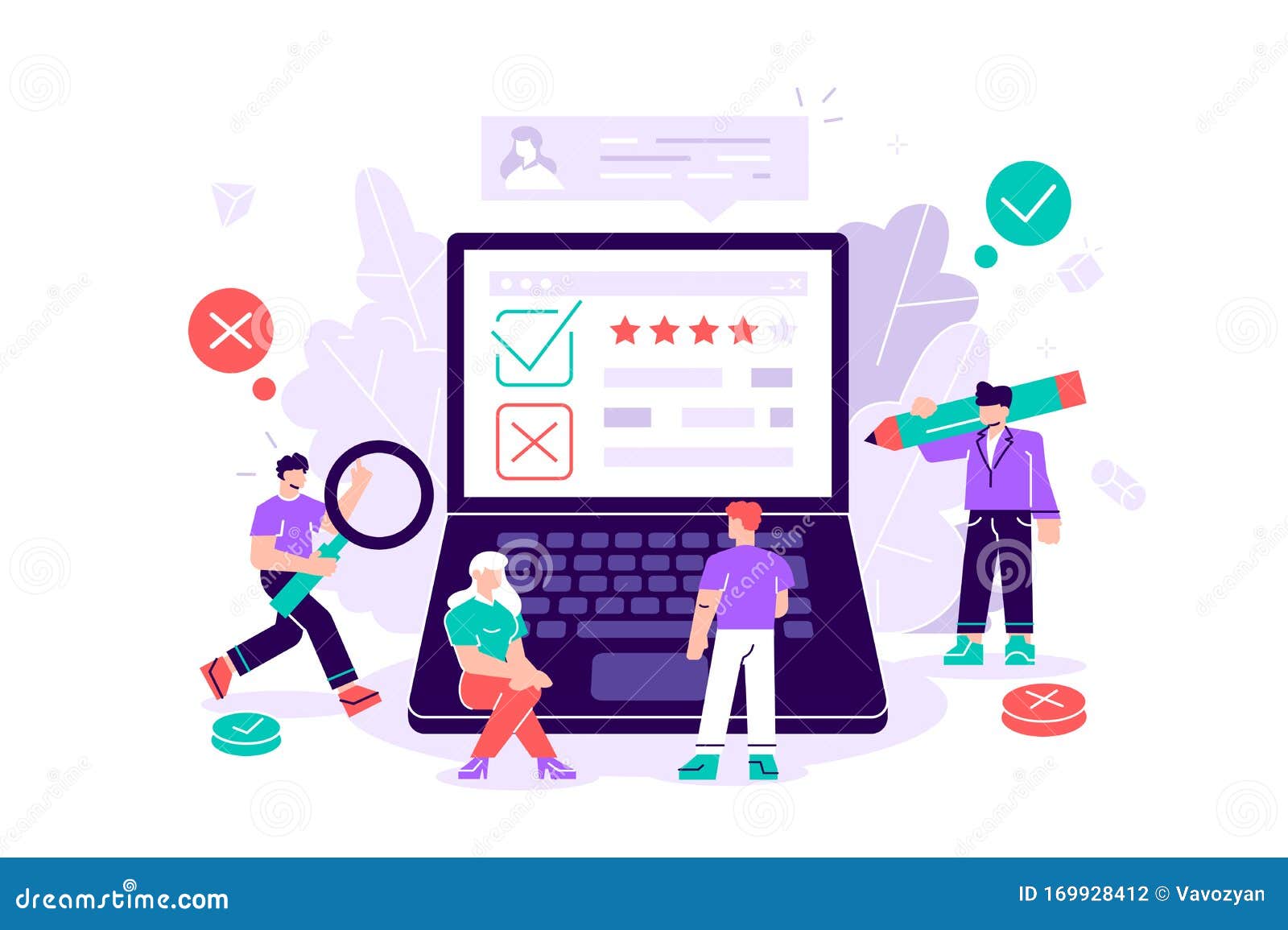 Feedback Vector Illustration on White Stock Vector - Illustration of ...