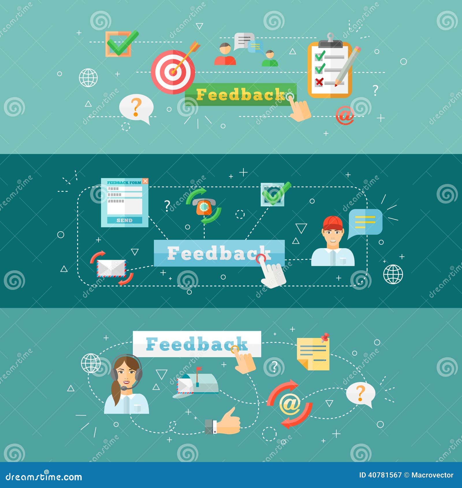 Feedback web infographic stock vector. Illustration of link - 40781567