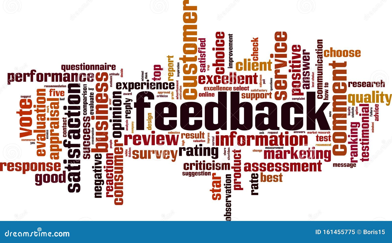 Feedback word cloud stock vector. Illustration of answer - 161455775