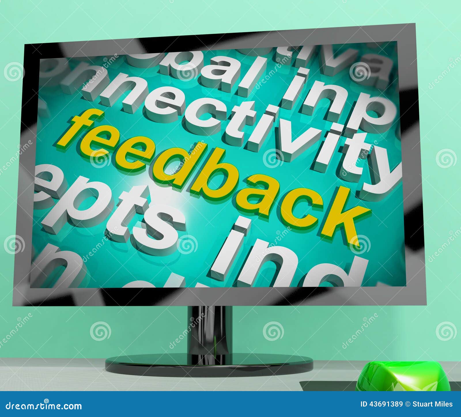Feedback Word Cloud Screen Shows Opinion Evaluation and Surveys Stock ...