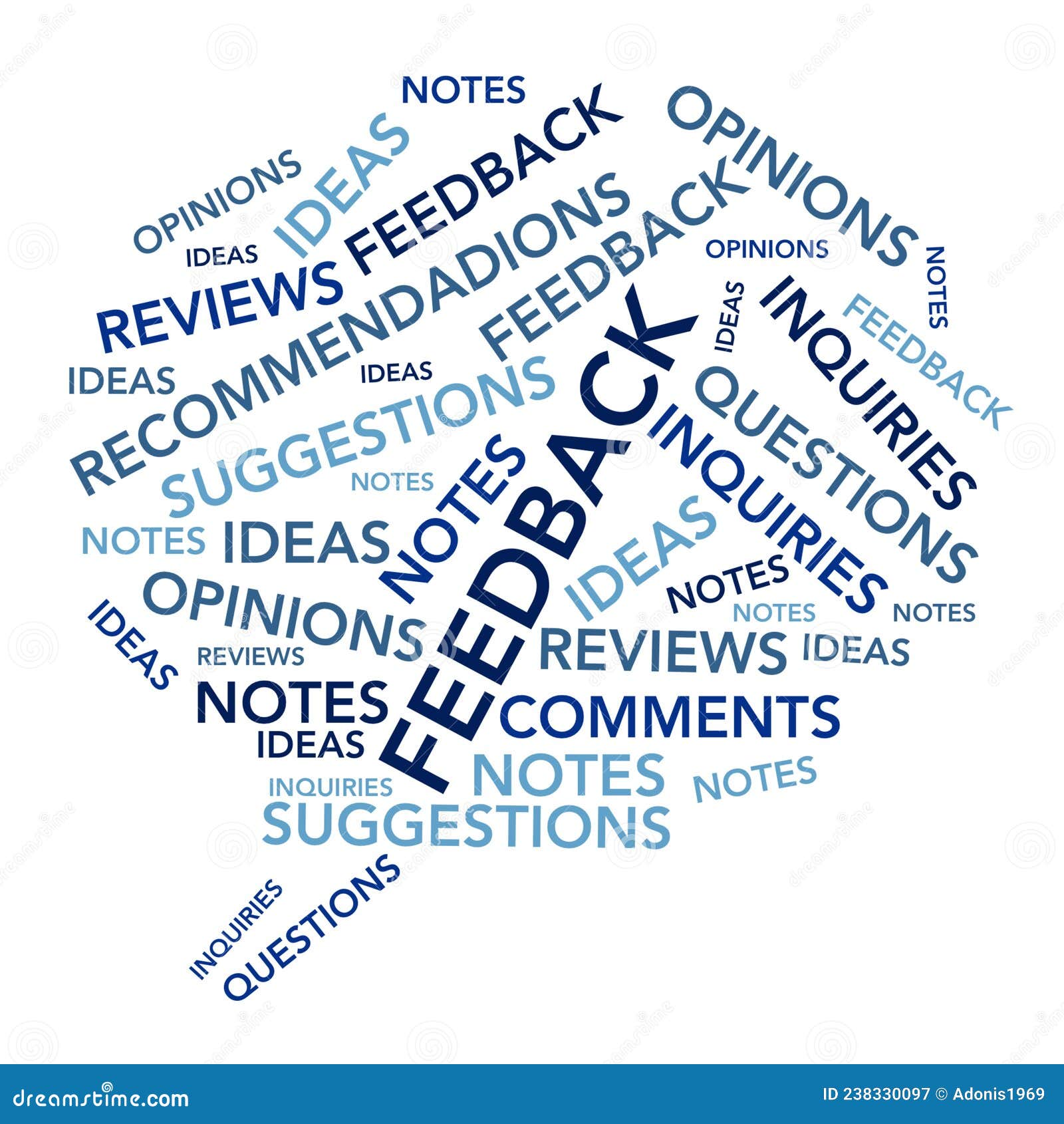 Feedback Word Blue Thumb Up Positive Comments Royalty-Free Stock ...