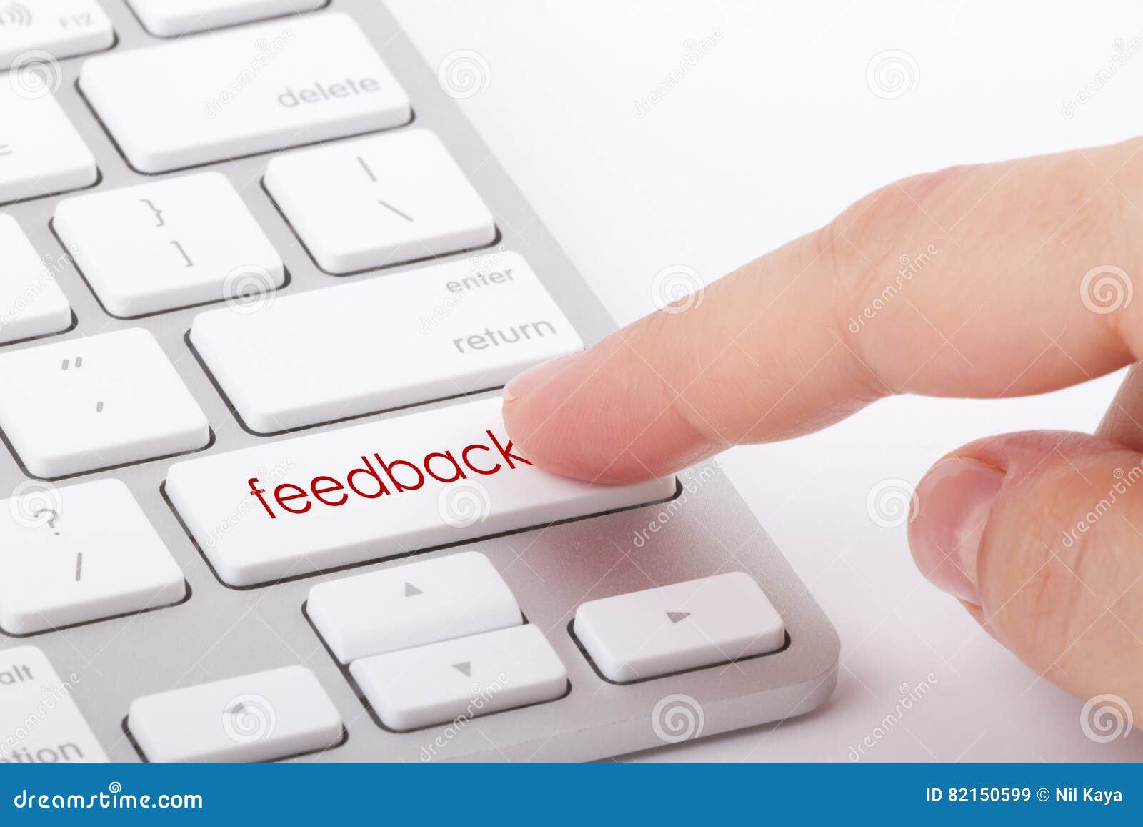 Feedback word on keyboard. stock image. Image of written - 82150599