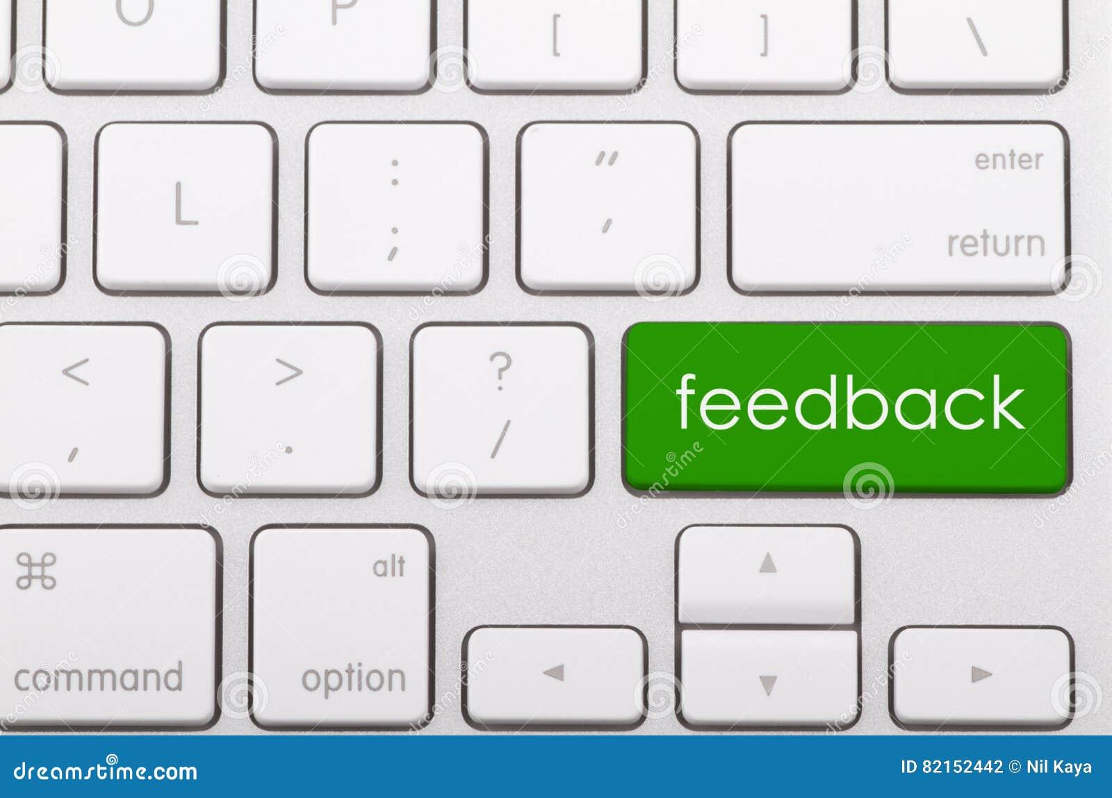 Feedback word on keyboard. stock photo. Image of business - 82152442