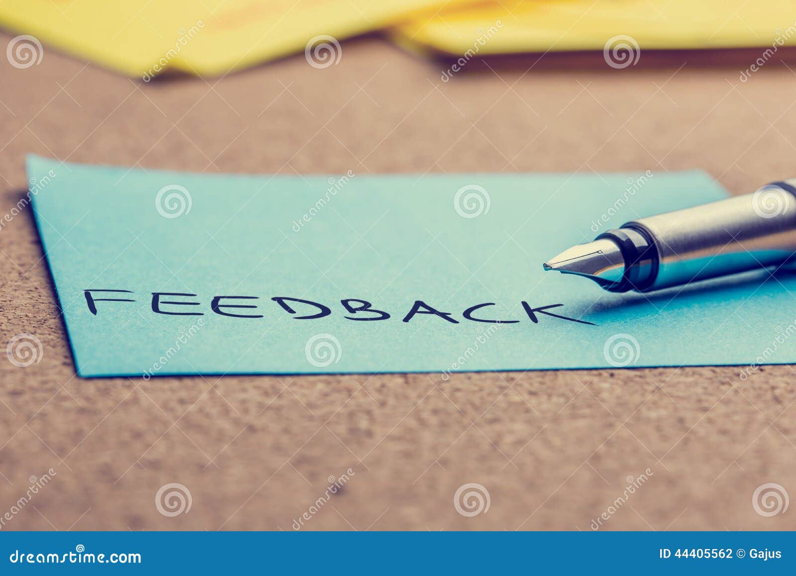 Feedback Written on Blue Note with Pen Stock Photo - Image of ...