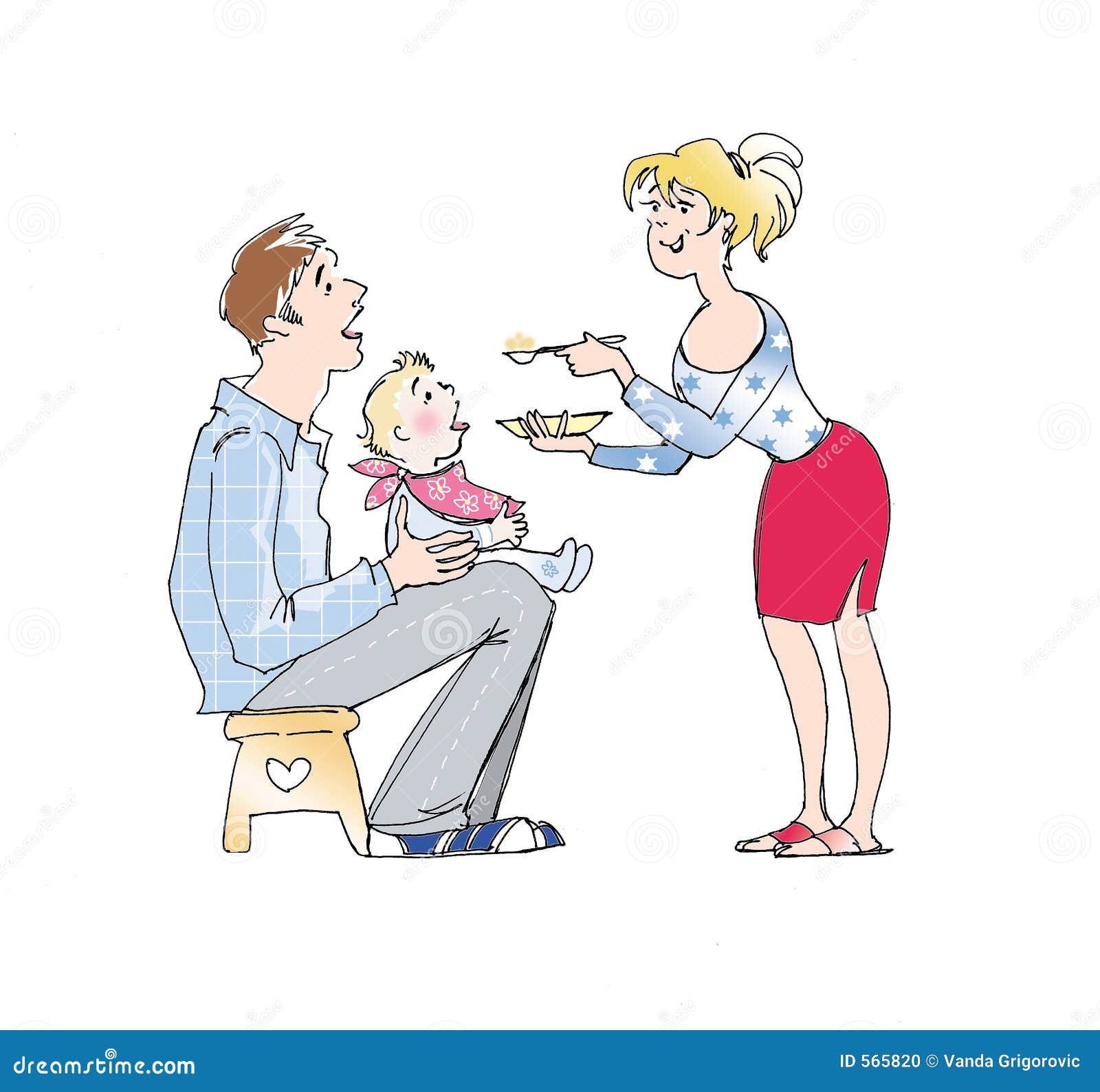 Feeding Baby Pictorial Guide Flat Poster Vector Illustration ...