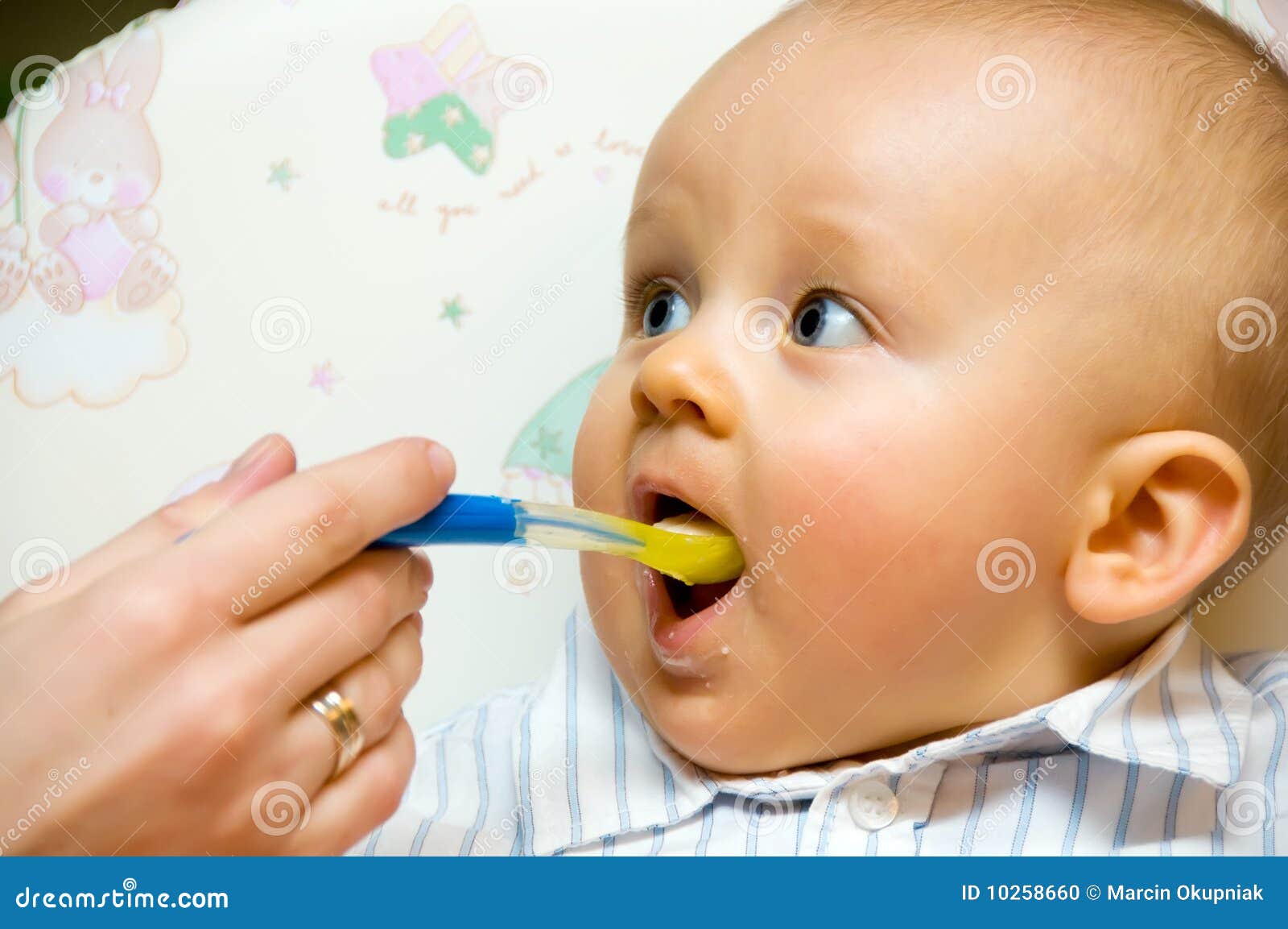 Feeding baby boy stock photo. Image of female, children - 10258660