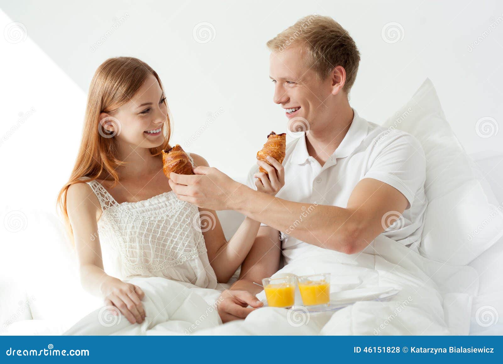 Feeding each other stock photo. Image of happy, merry - 46151828