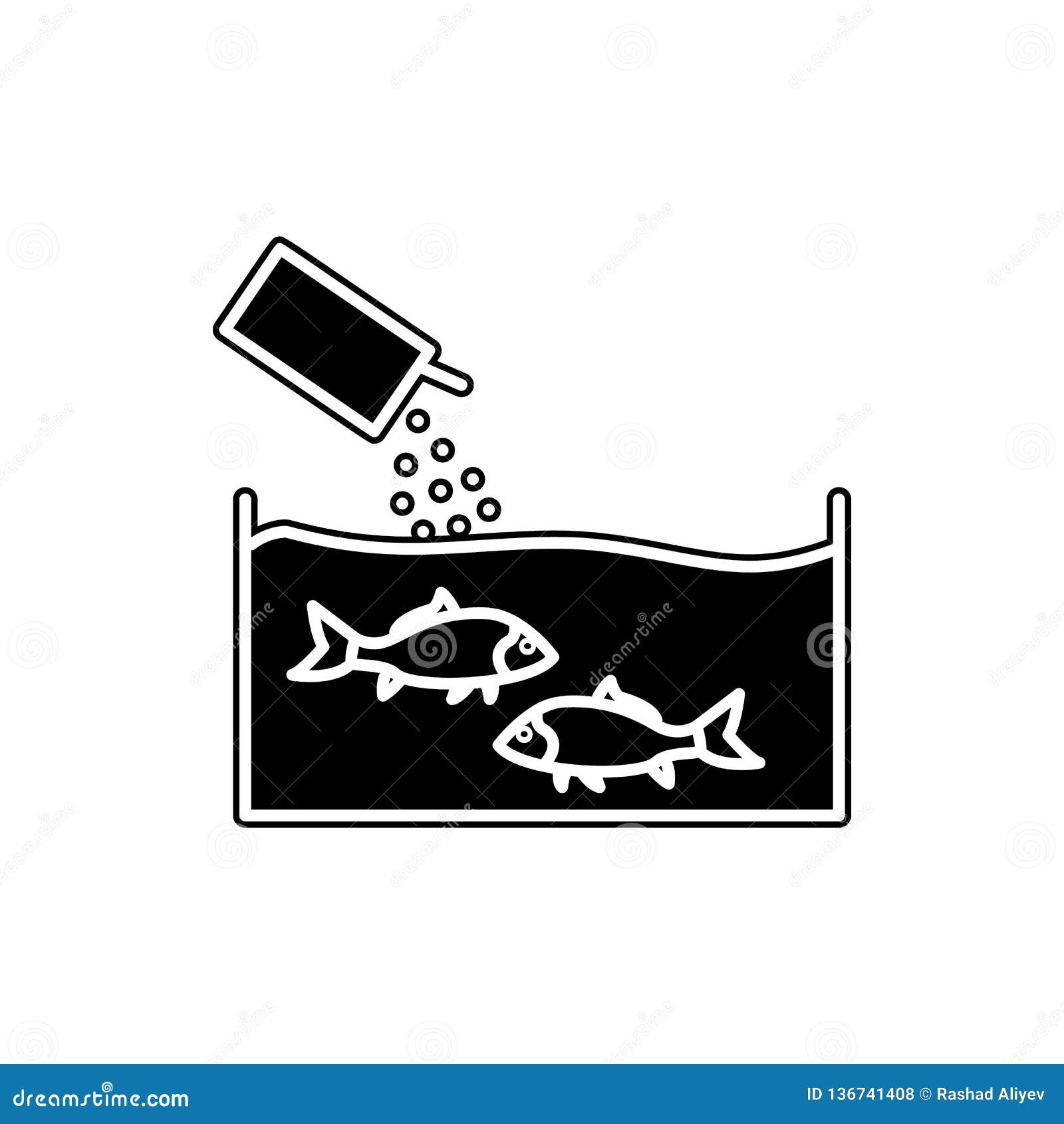 Feeding Fish in an Aquarium Icon. Element of Fish Production for Mobile ...