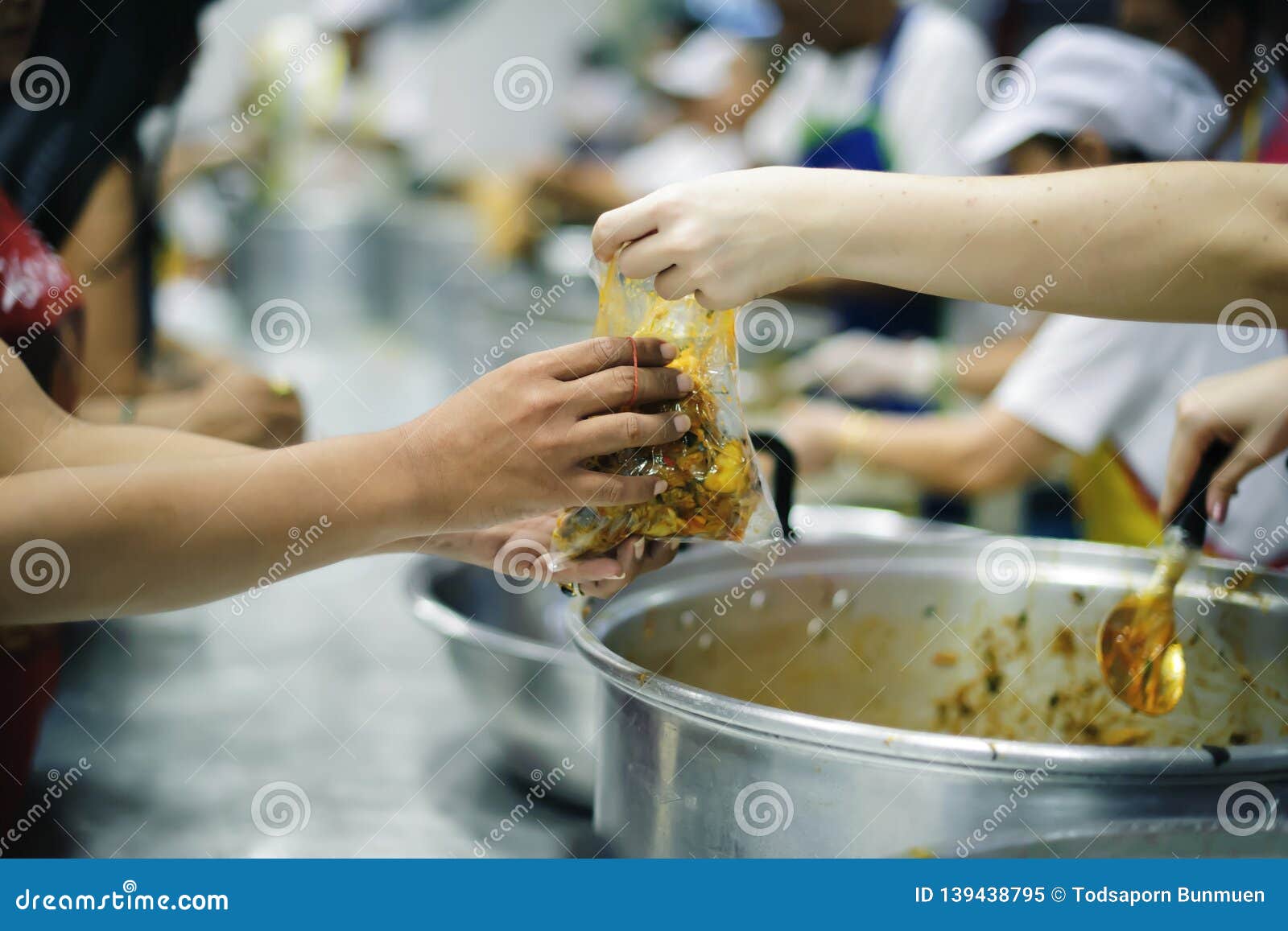Feeding the Poor : Getting Food Stock Image - Image of eating, feed ...