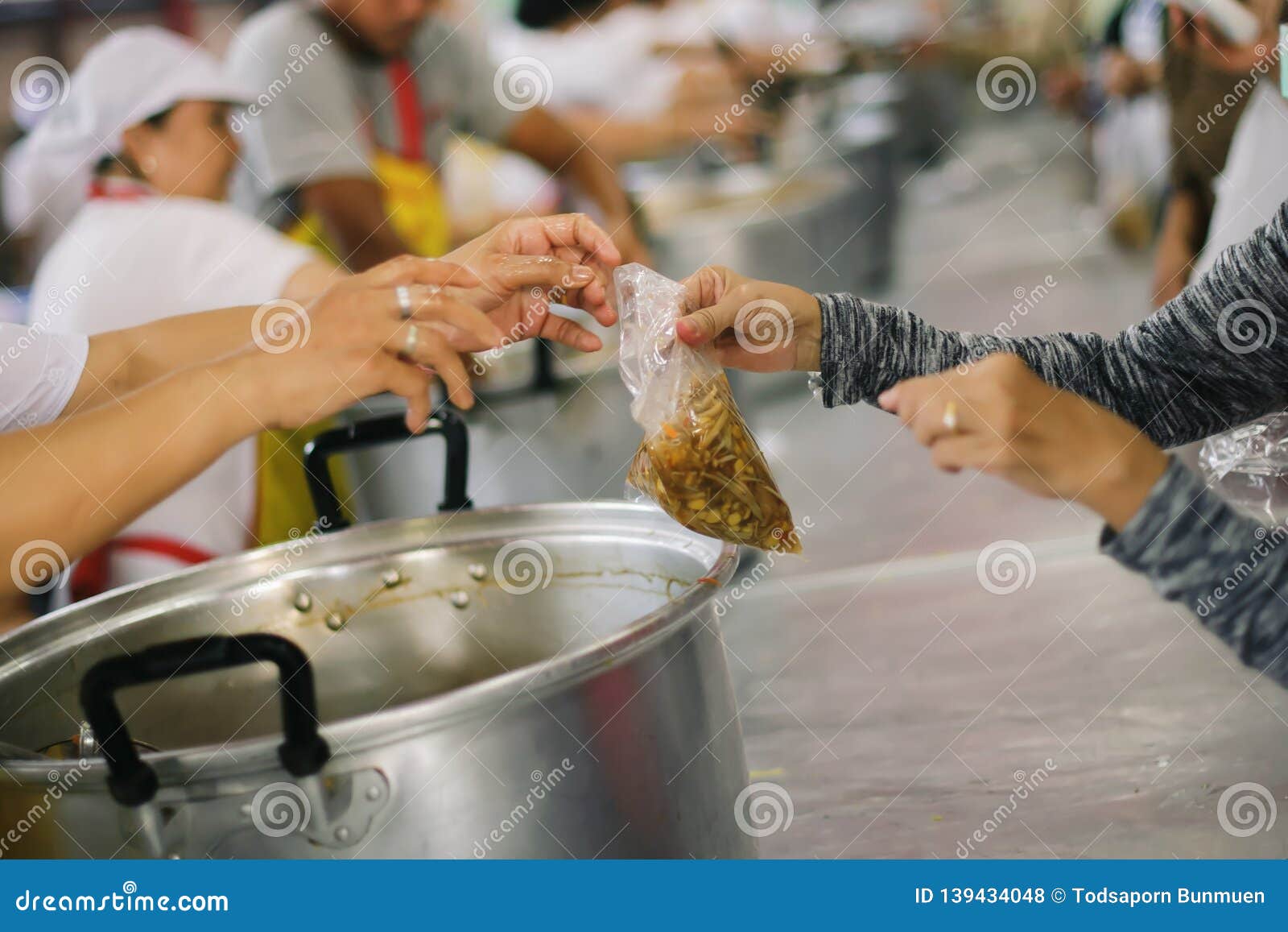 Feeding the Poor Help Them Relieve Hunger Stock Photo - Image of give ...