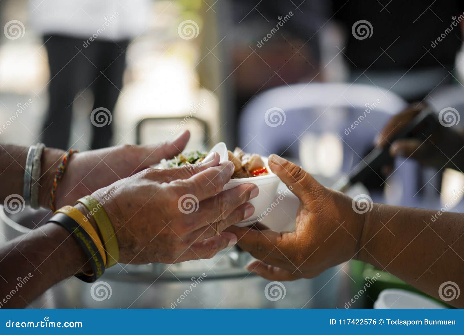 Feeding the Poor Helping Each Other in Society Stock Photo - Image of ...