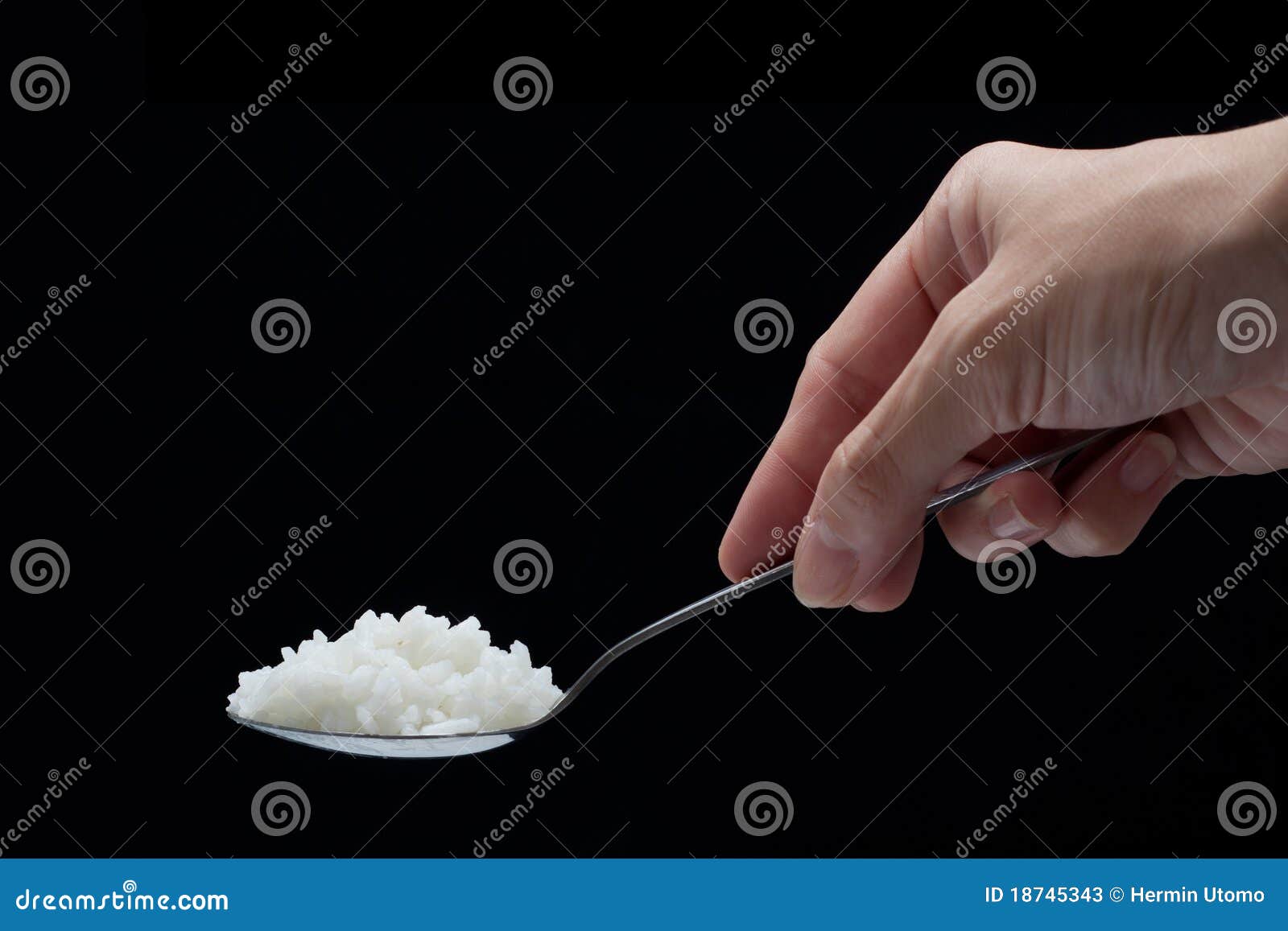 Feeding Rice stock image. Image of problem, spoon, hold - 18745343