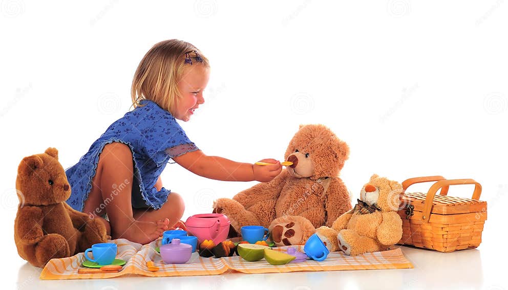 Feeding Teddy stock photo. Image of plush, feeding, pretend - 15700390
