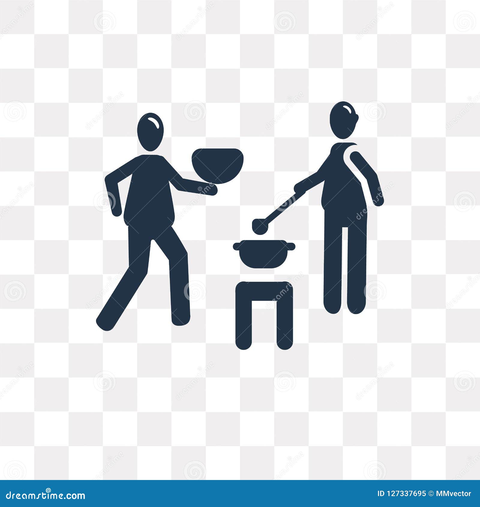 Feeding Vector Icon Isolated On Transparent Background, Feeding Stock ...