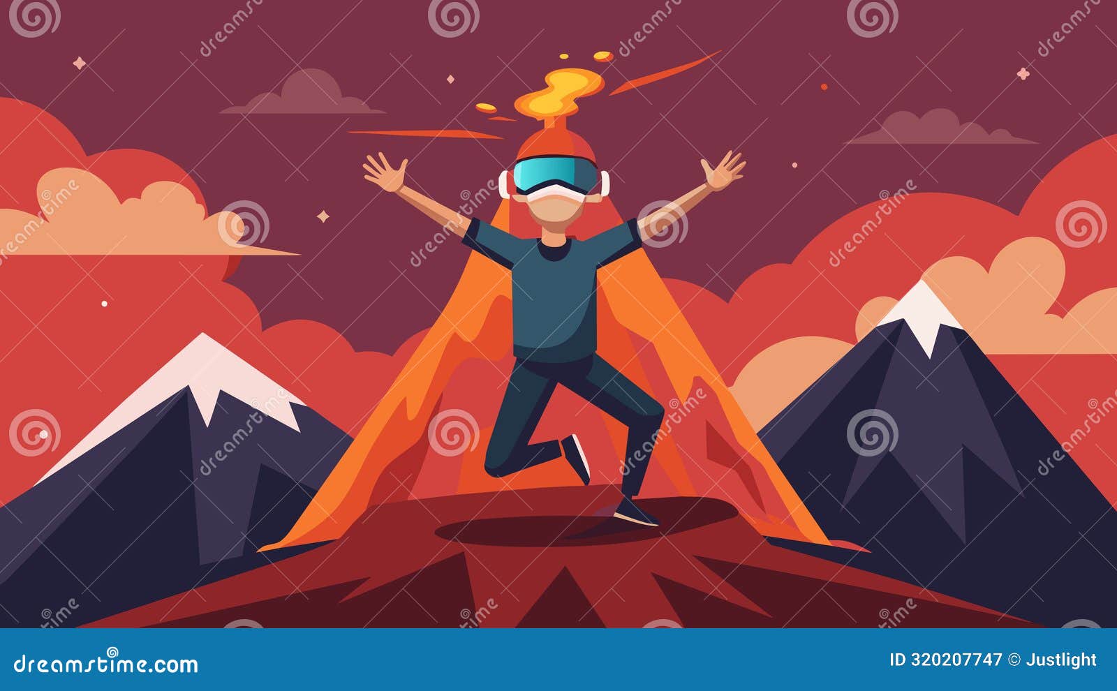 Climb A Volcano Isolated Cartoon Vector Illustrations. | CartoonDealer ...