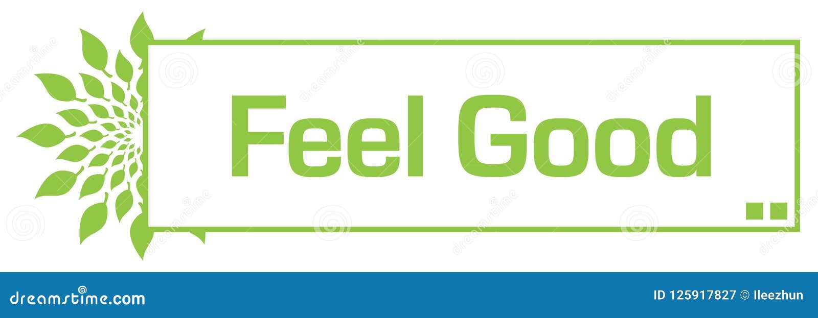 Feel Good Green Leaves Circular Bar Stock Illustration - Illustration ...