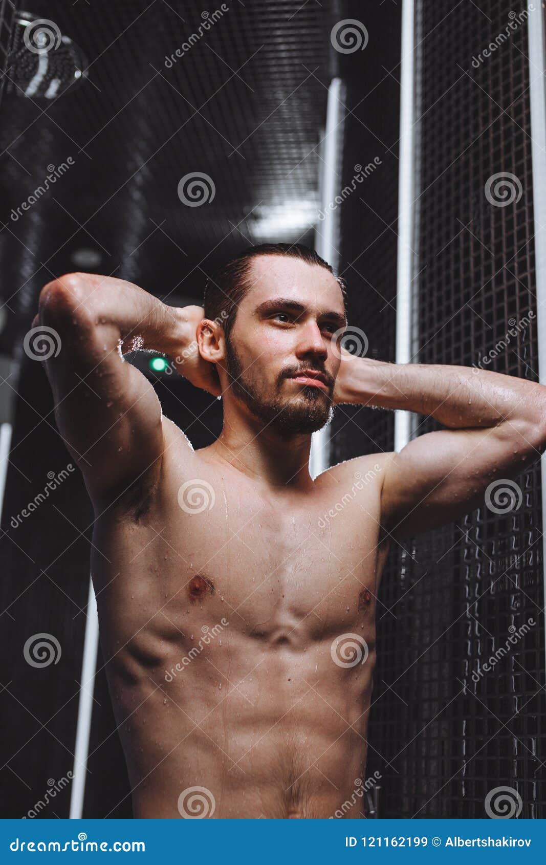 Feel Refreshment of Body and Mind Stock Image - Image of chest, body ...