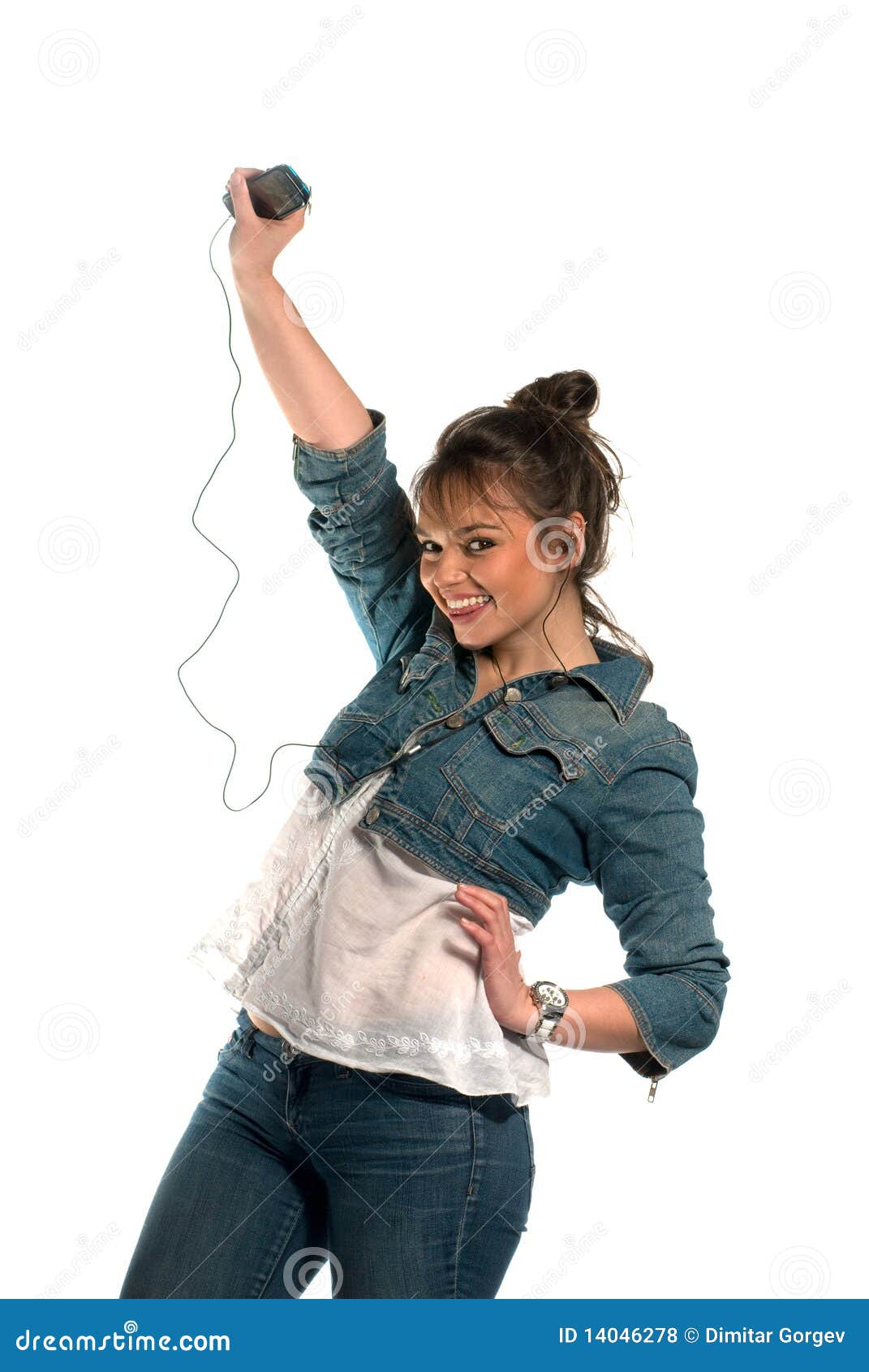 Feel the rhythm stock photo. Image of cute, listening - 14046278