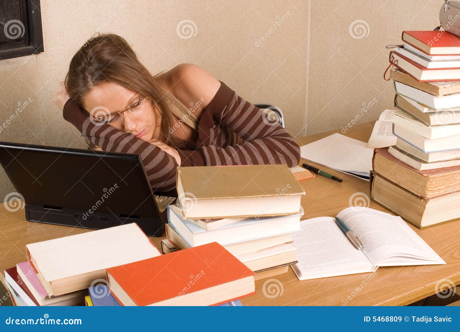 Feel tired stock image. Image of educate, connection, sleeping - 5468809
