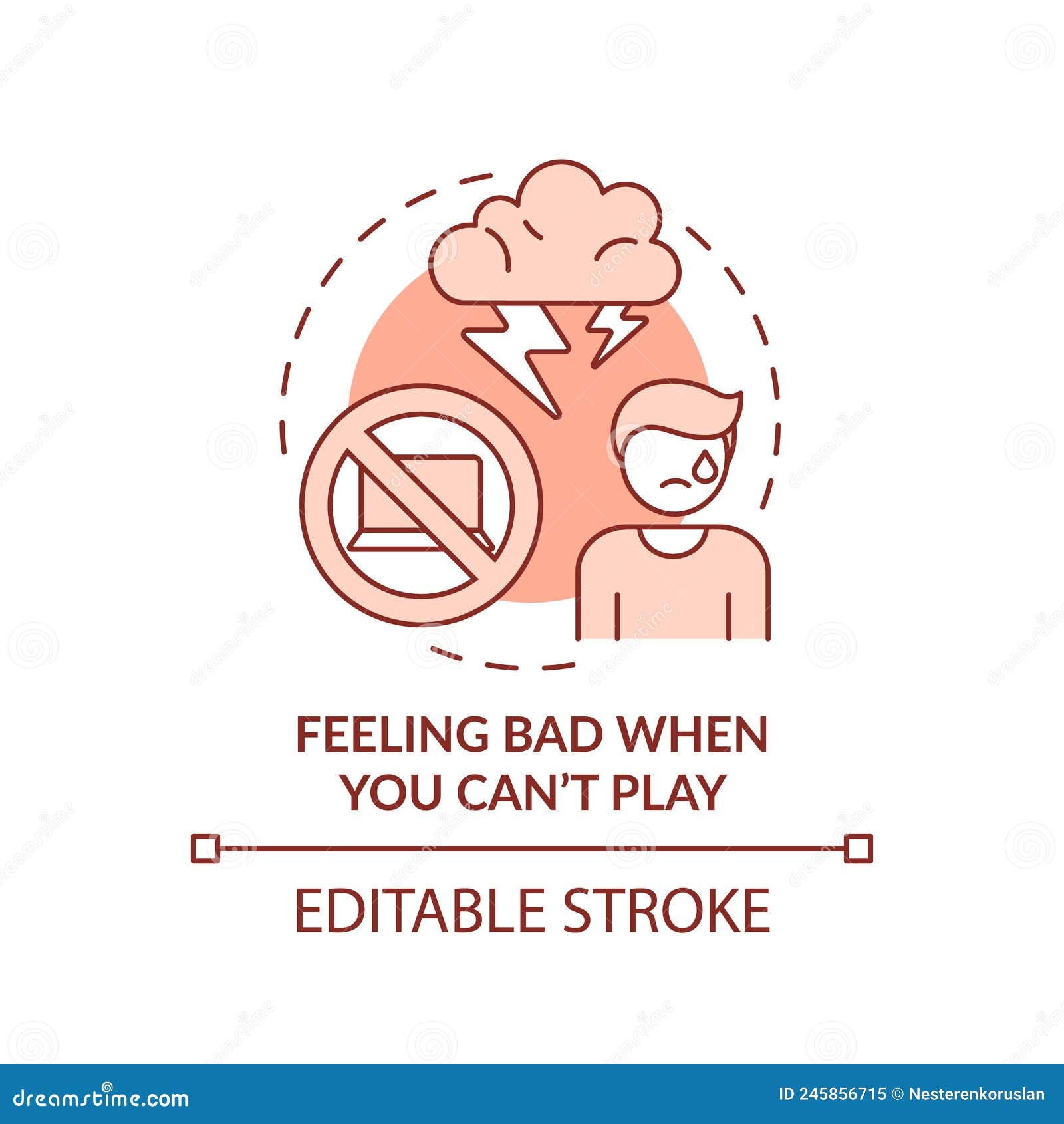 Feeling Bad when You Cant Play Terracotta Concept Icon Stock Vector ... Feeling Bad when You Cant Play Terracotta Concept Icon Stock Vector ...