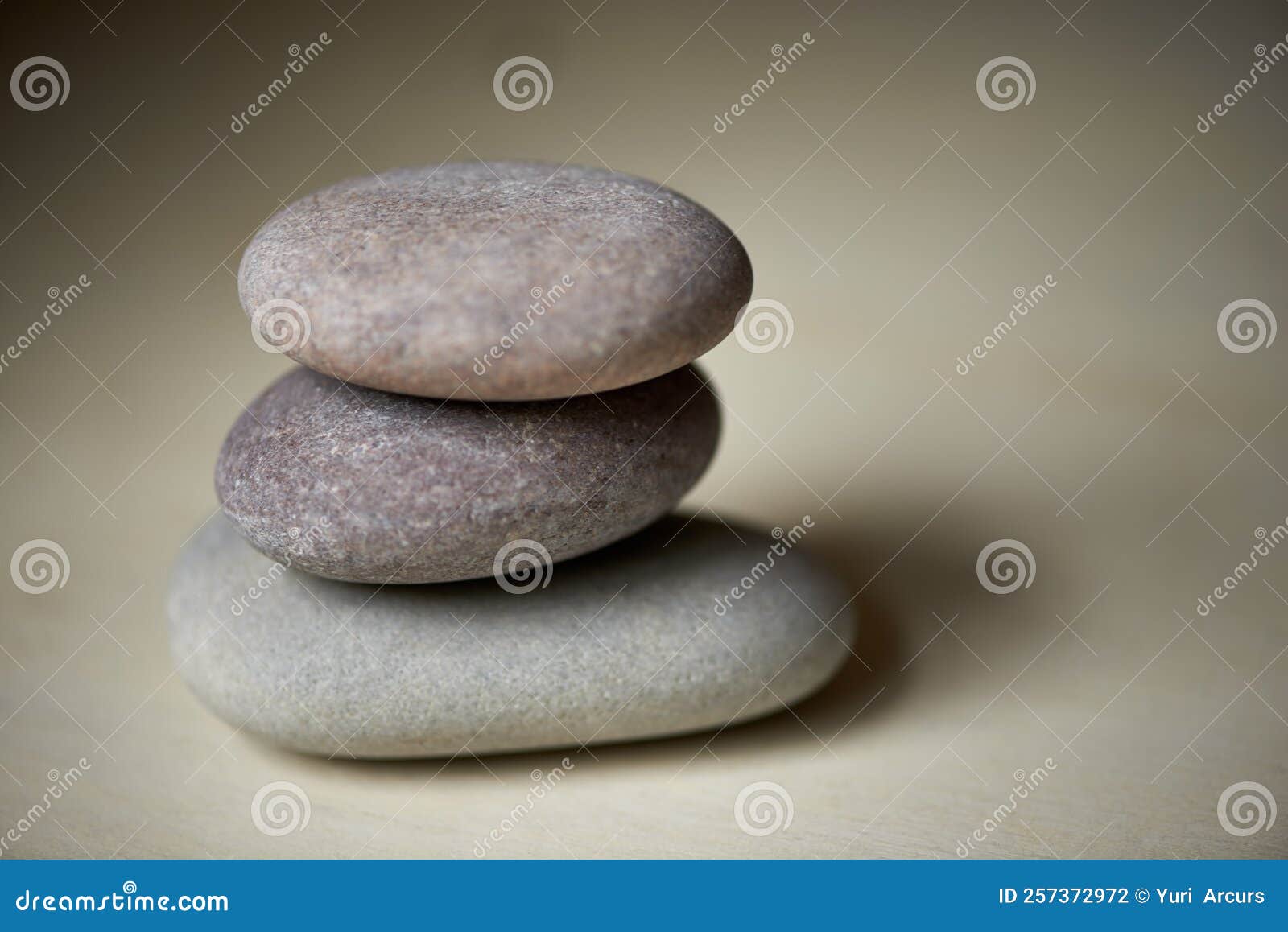Feeling Balanced. Three Stones Balanced on Top of Each Other in Natural ...