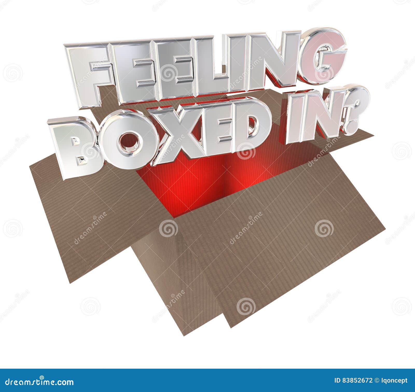 Feeling Boxed in Cardboard Package Trapped Stock Illustration ...