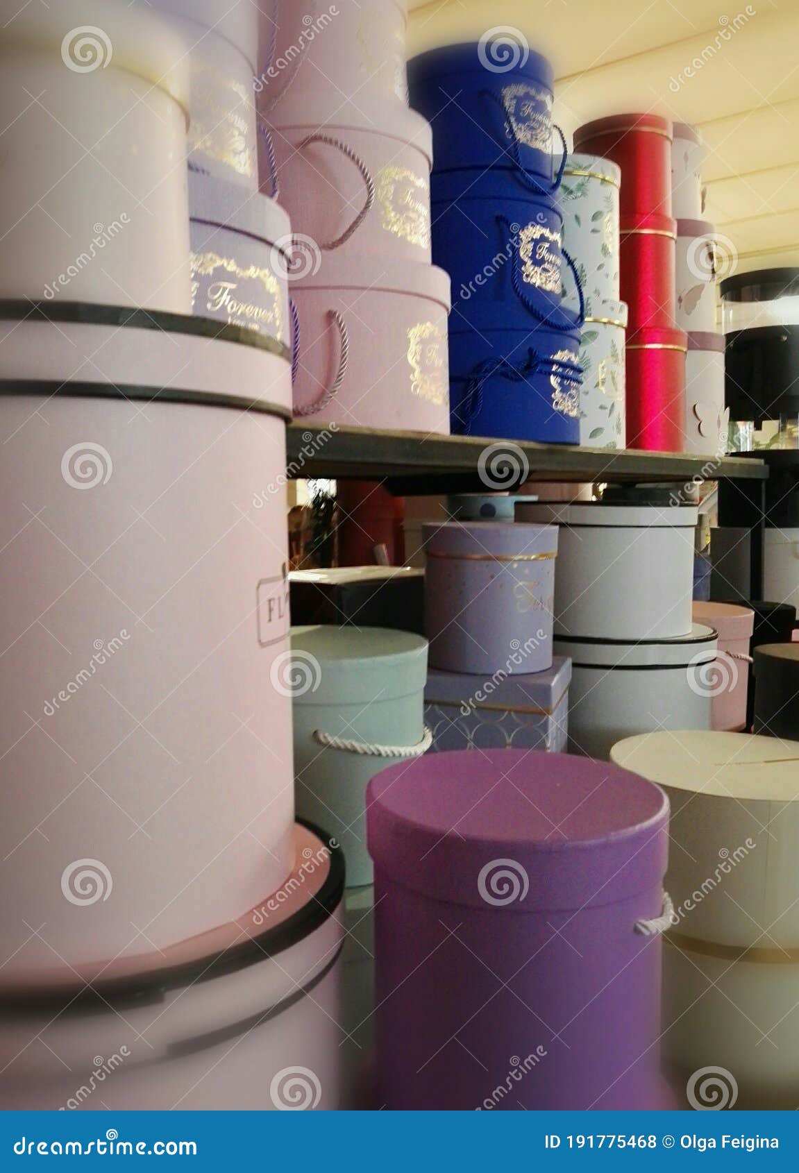 Gift Boxes and Packaging. at the Gift Shop. Stock Photo - Image of ...