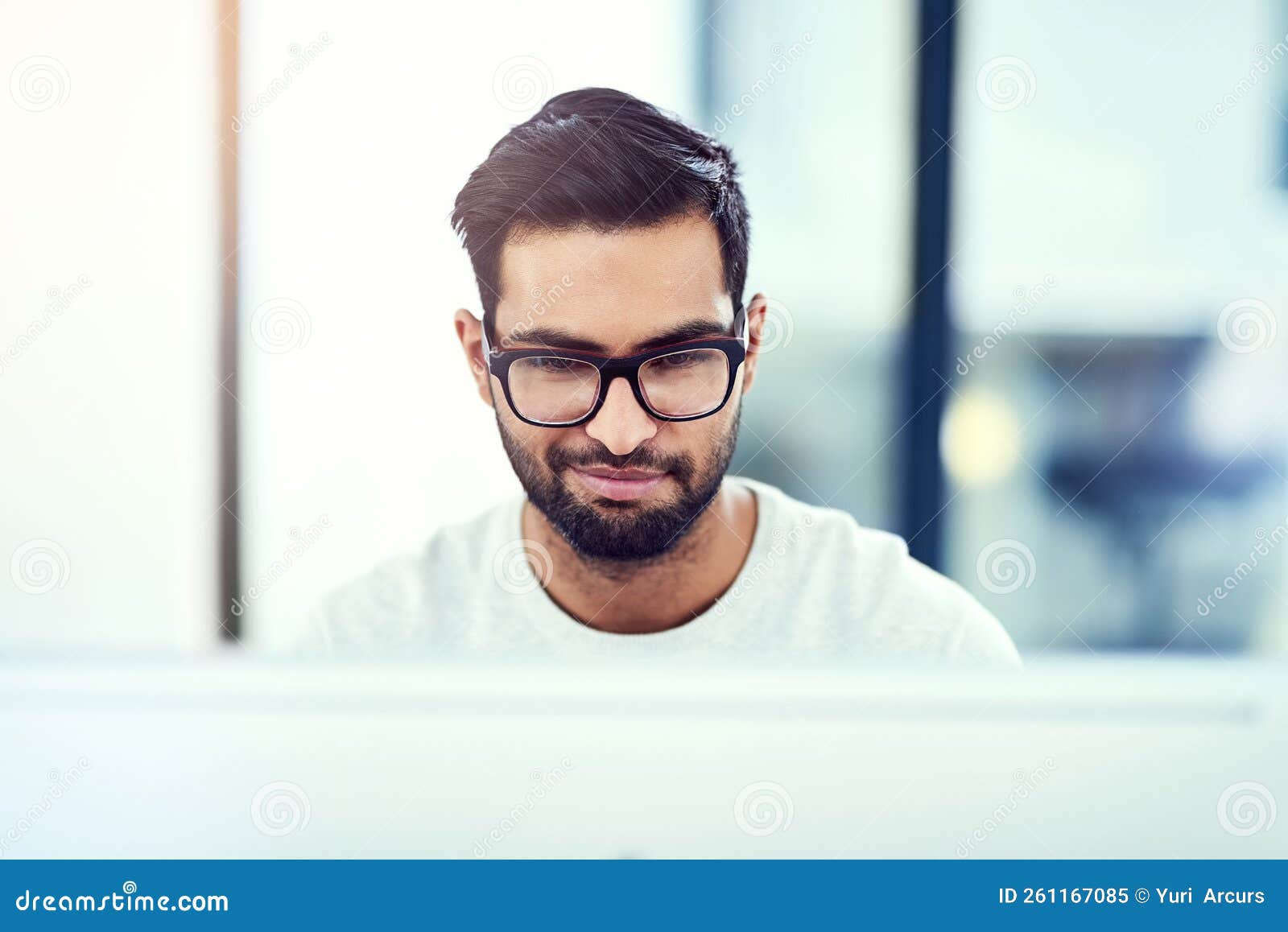 Feeling Chuffed. a Young Man Working in His Office. Stock Image - Image ...