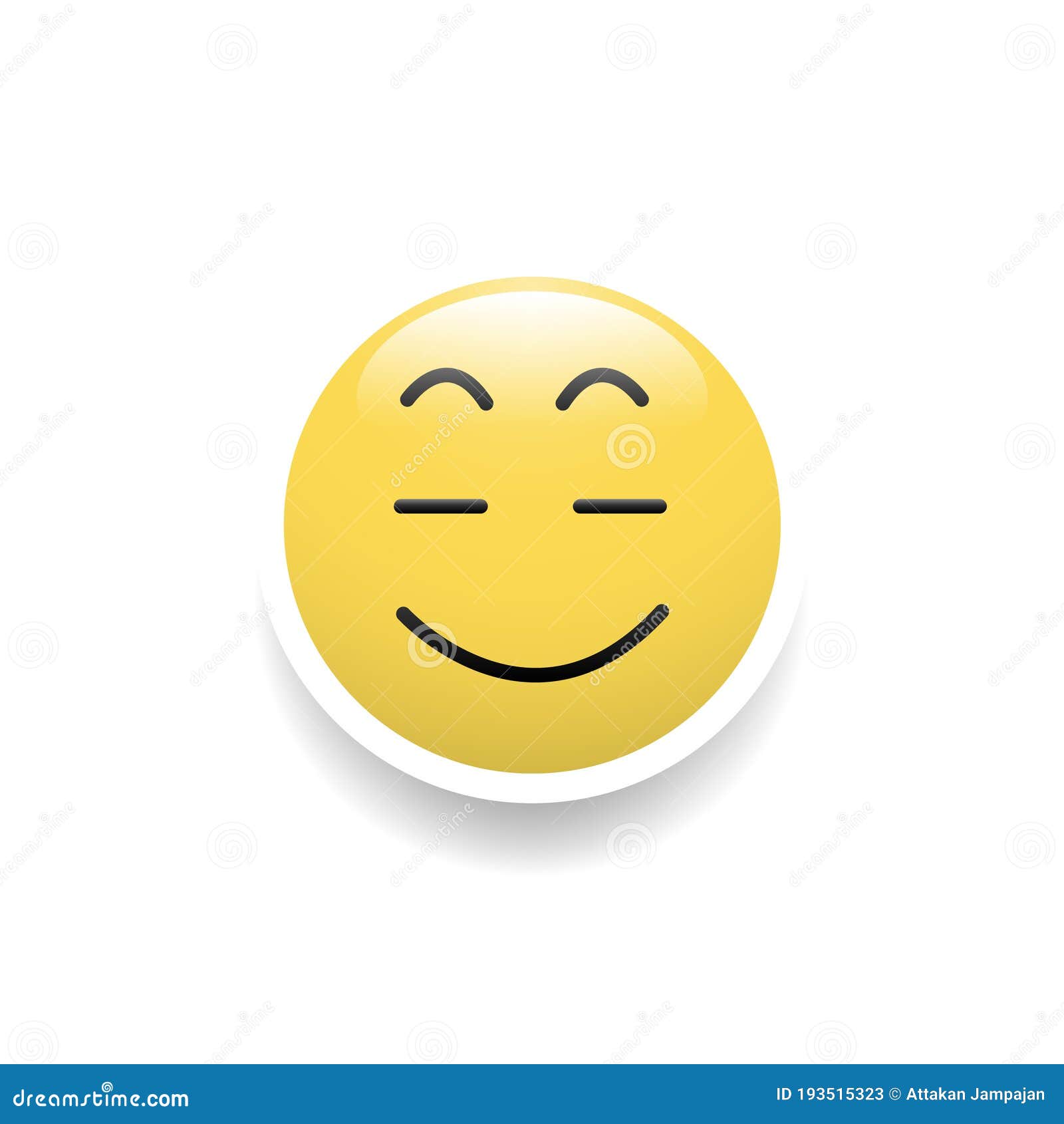 Feeling Comfortable Emoticon,Vector and Illustration Stock Vector ...