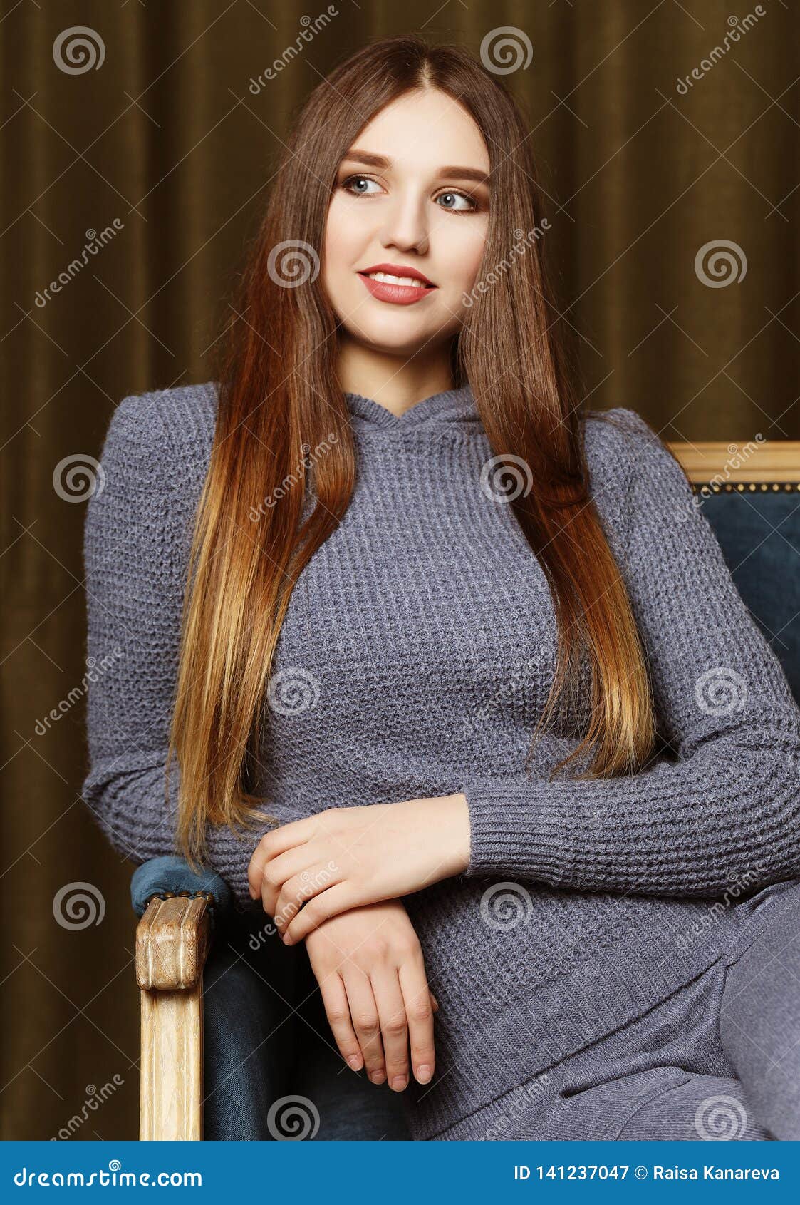 Feeling Comfortable in Her Style. Studio Shot of Beautiful Young Stock ...