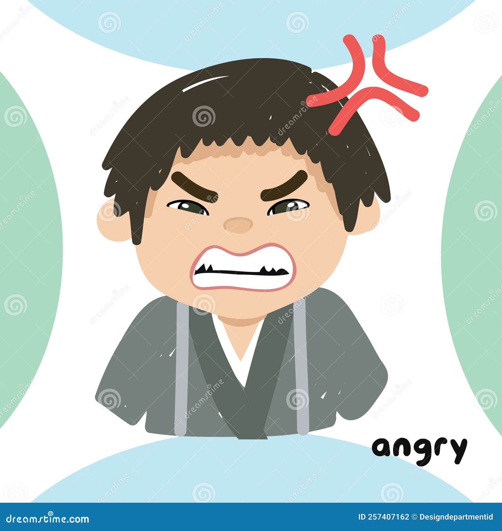 Feelings Flashcard Learning English For Toddlers Cartoon Vector ...