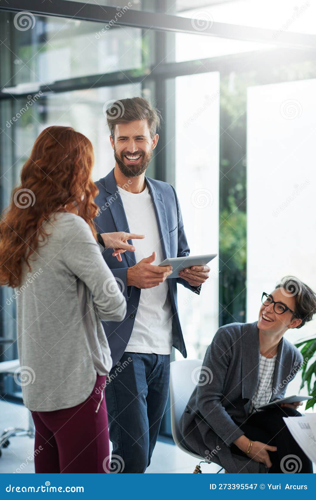 Feeling Eager and Excited about a New Project. Three Young Creatives ...