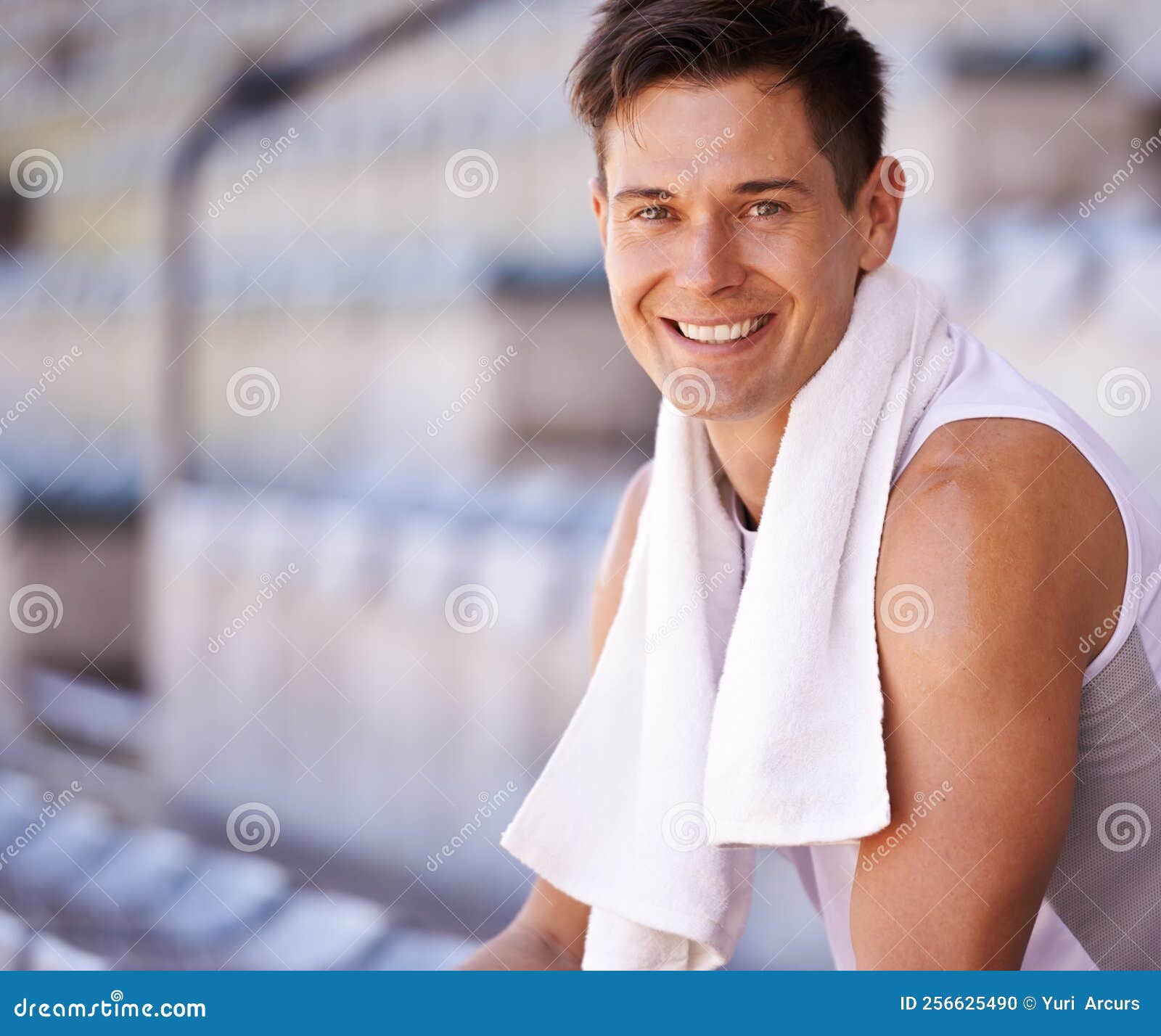 Feeling that Exercise High. Portrait of an Athlete Taking a Break from ...