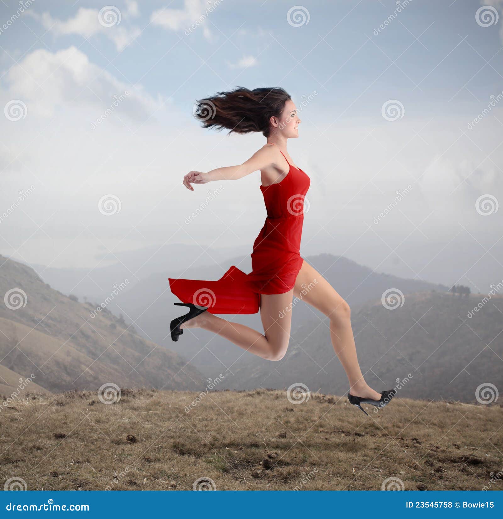 Feeling free stock photo. Image of beauty, field, smile - 23545758