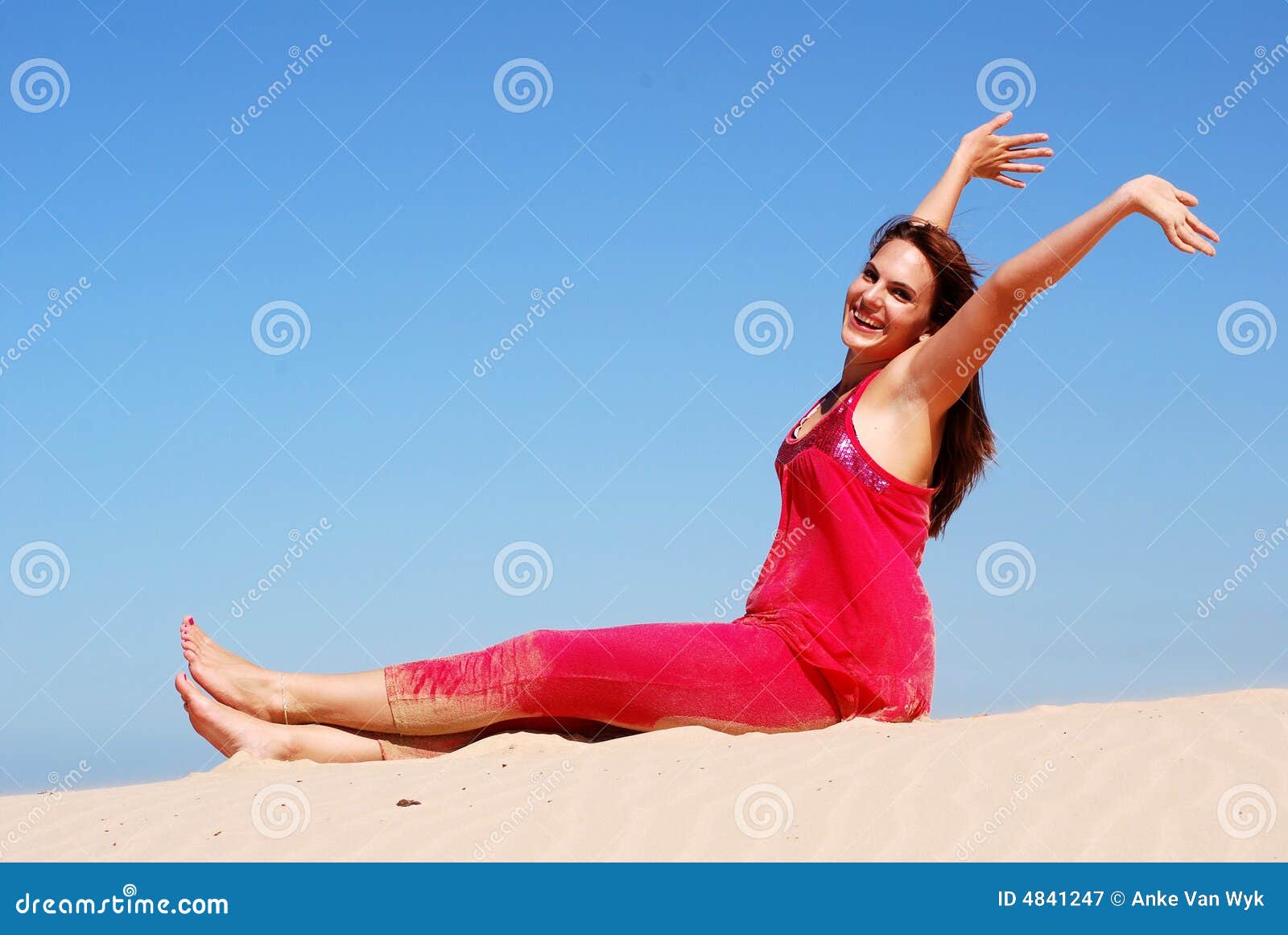 Feeling free stock image. Image of fantastic, blue, happy - 4841247