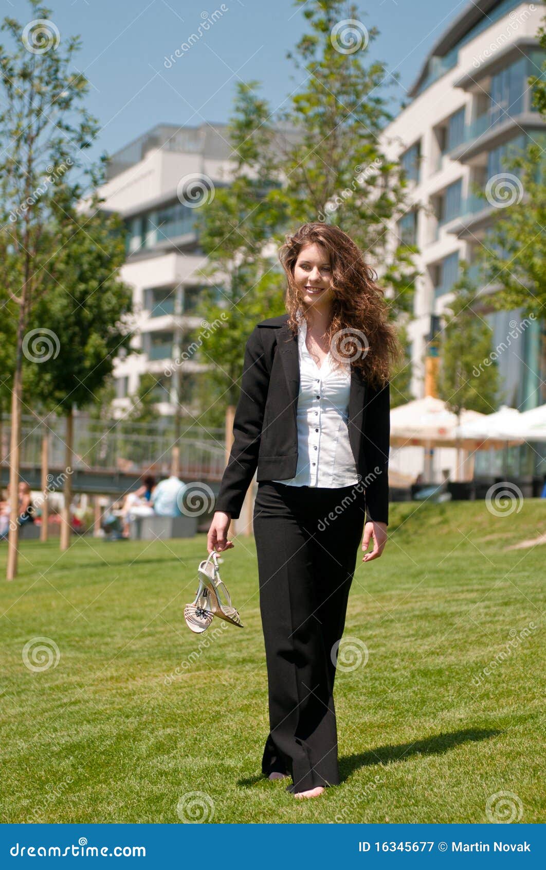Feeling Free - Break during Work Stock Image - Image of break, grass ...