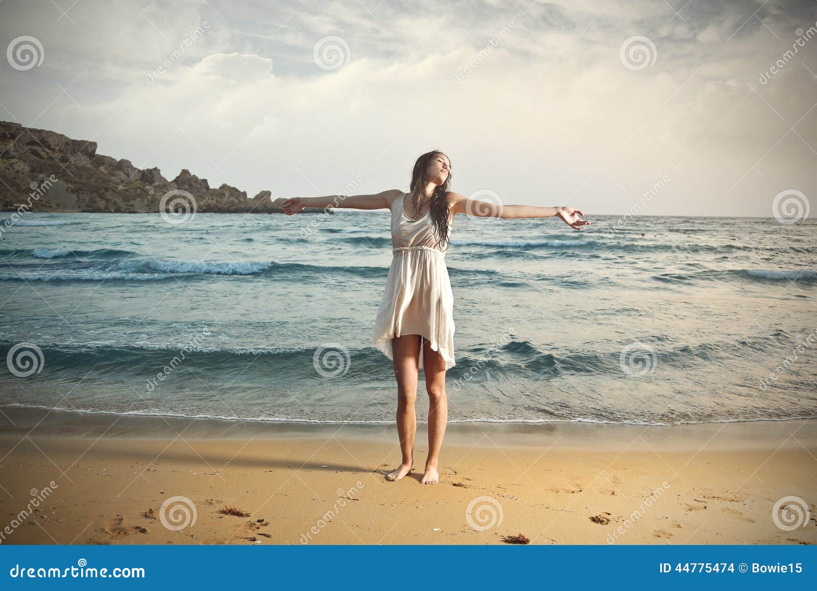 Feeling free stock photo. Image of nature, feeling, sand - 44775474