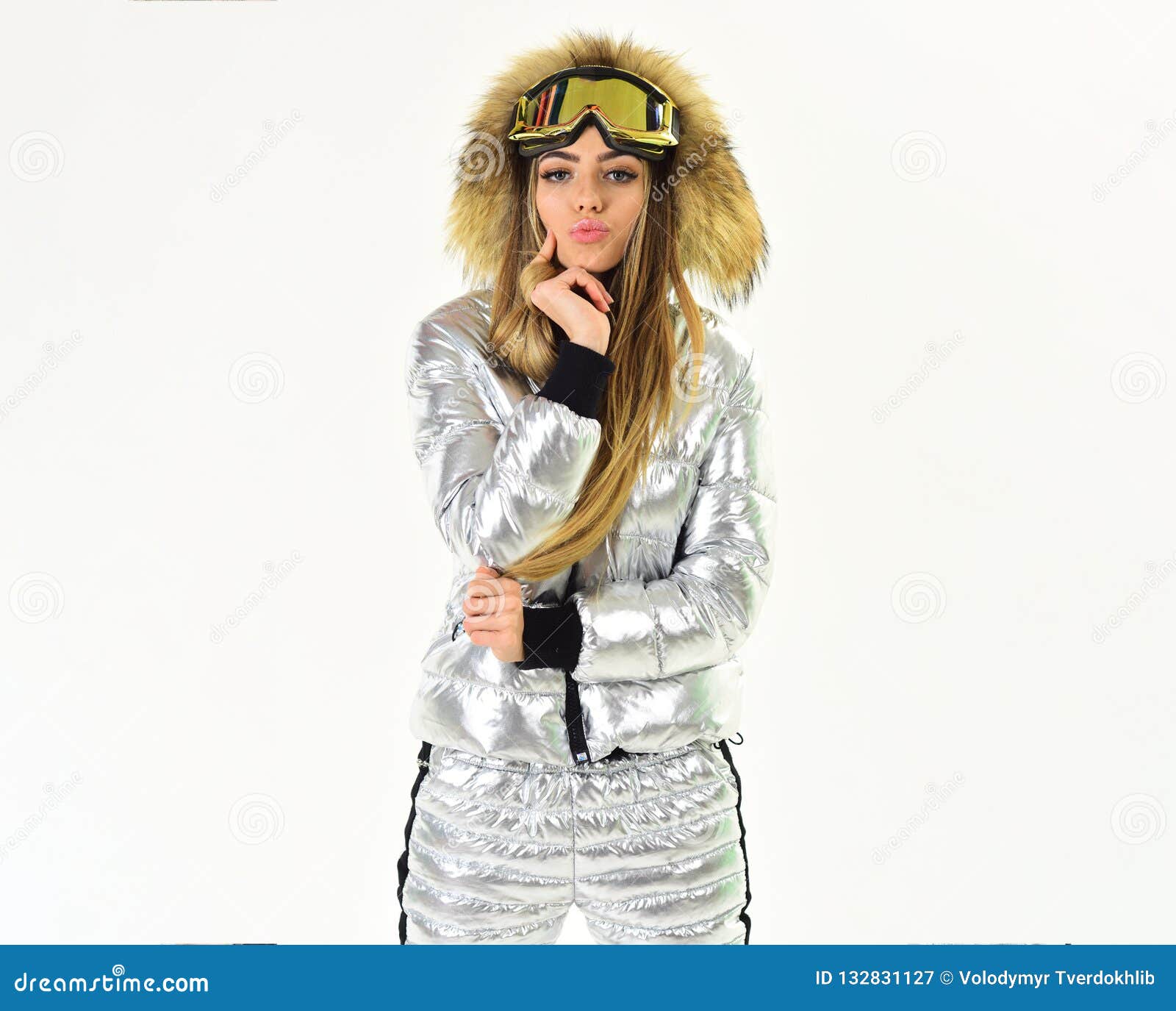 Feeling Frosty Winter Warmness Ski Resort And Snowboarding Woman In