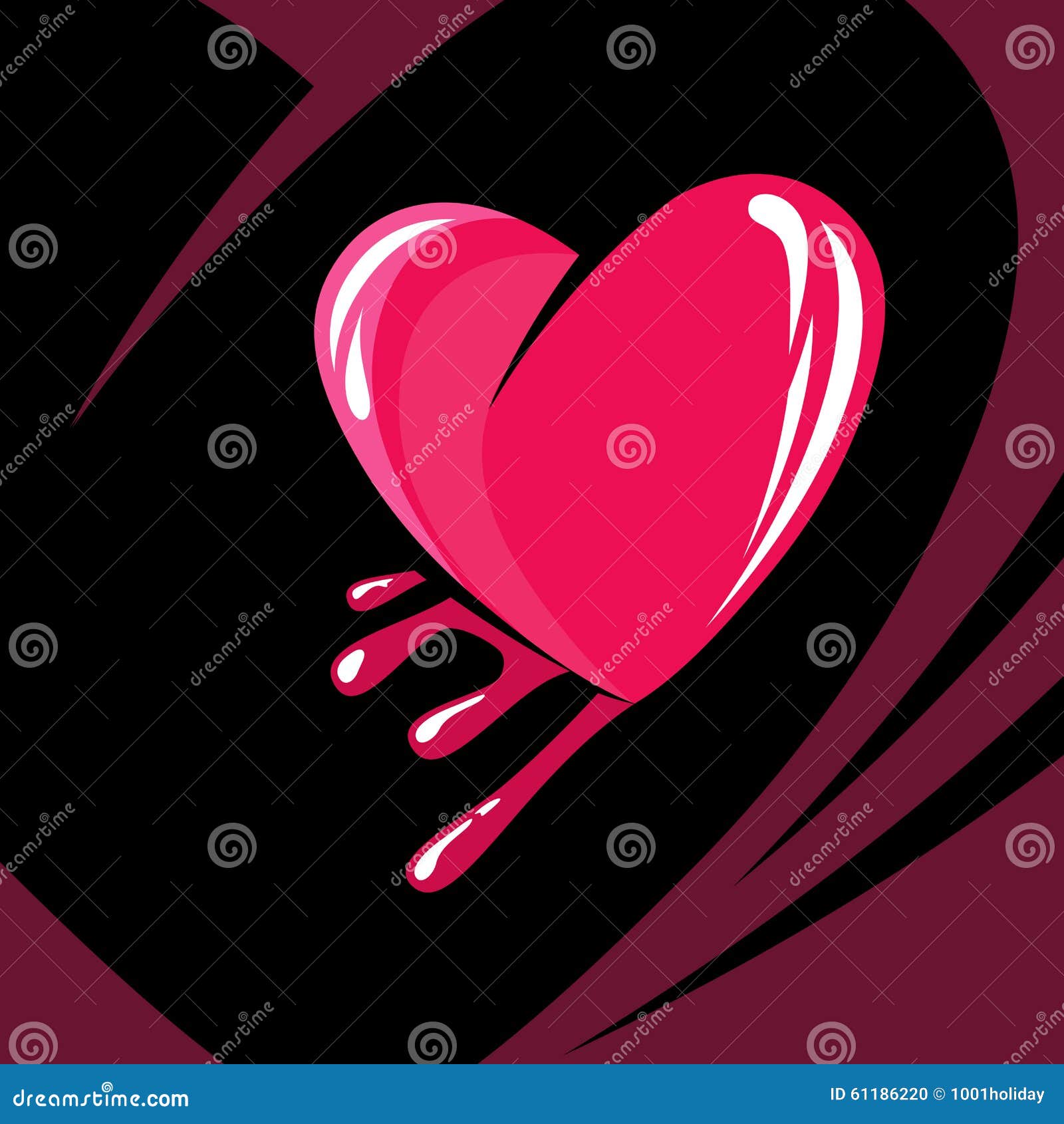 Feeling the heartstrings stock vector. Illustration of concept - 61186220