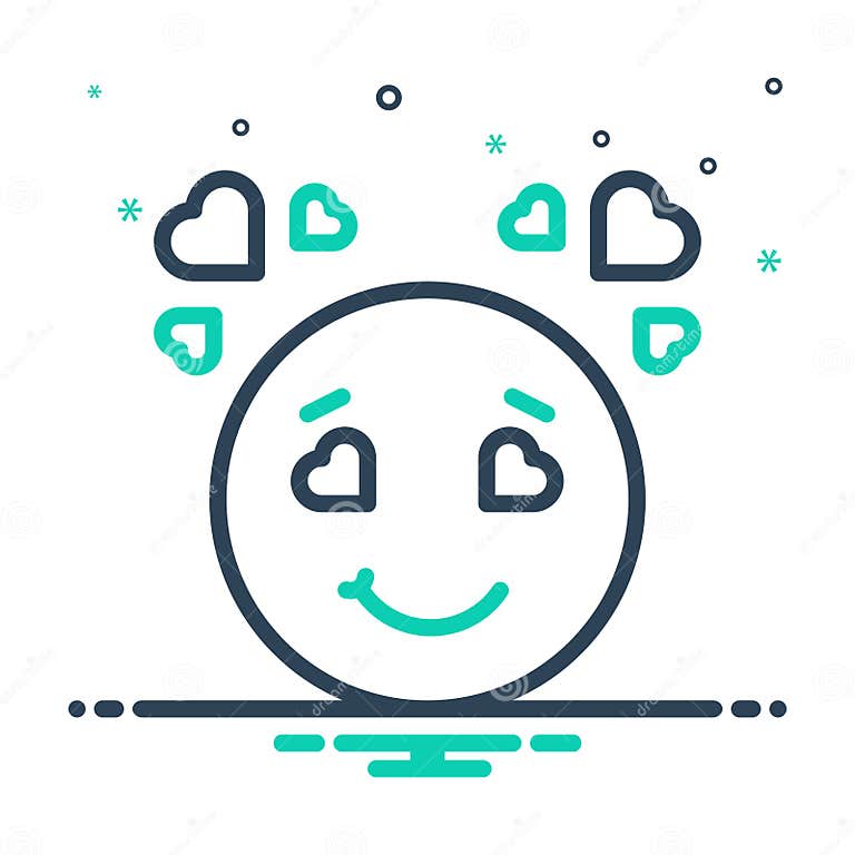 Mix Icon for Feeling, Love and Affection Stock Vector - Illustration of ...