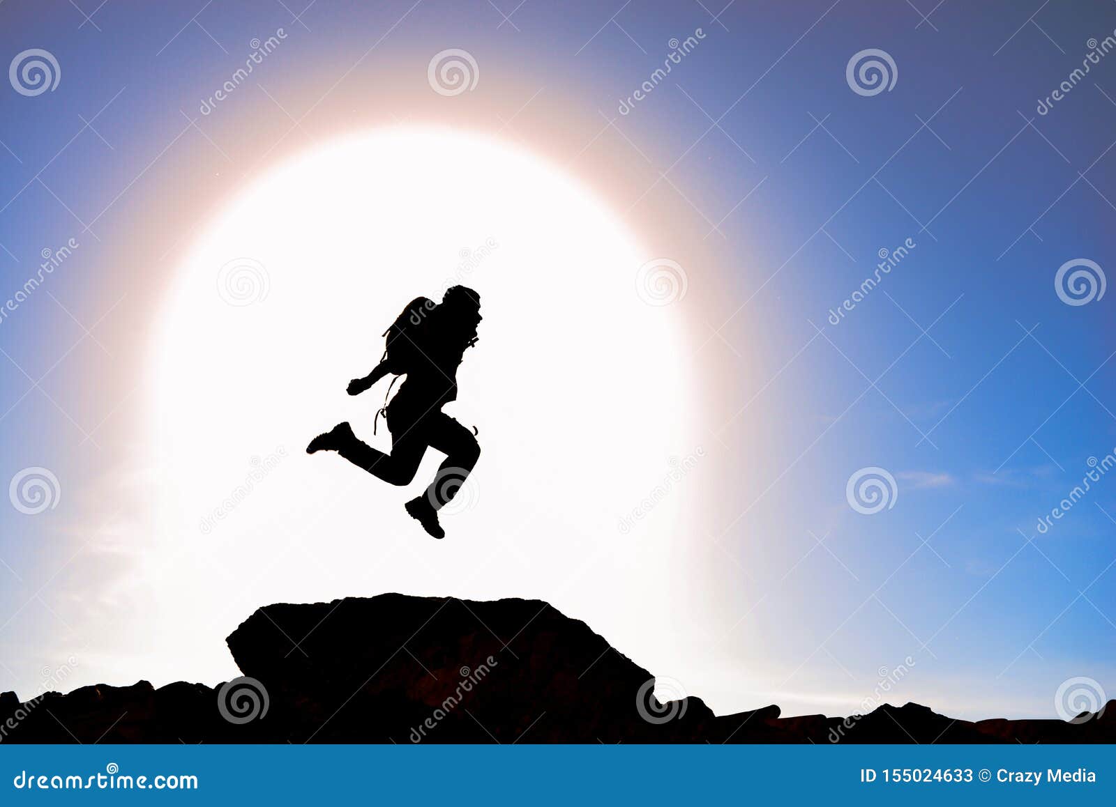 Feeling of Joy of a Person Full of Energy Stock Illustration ...