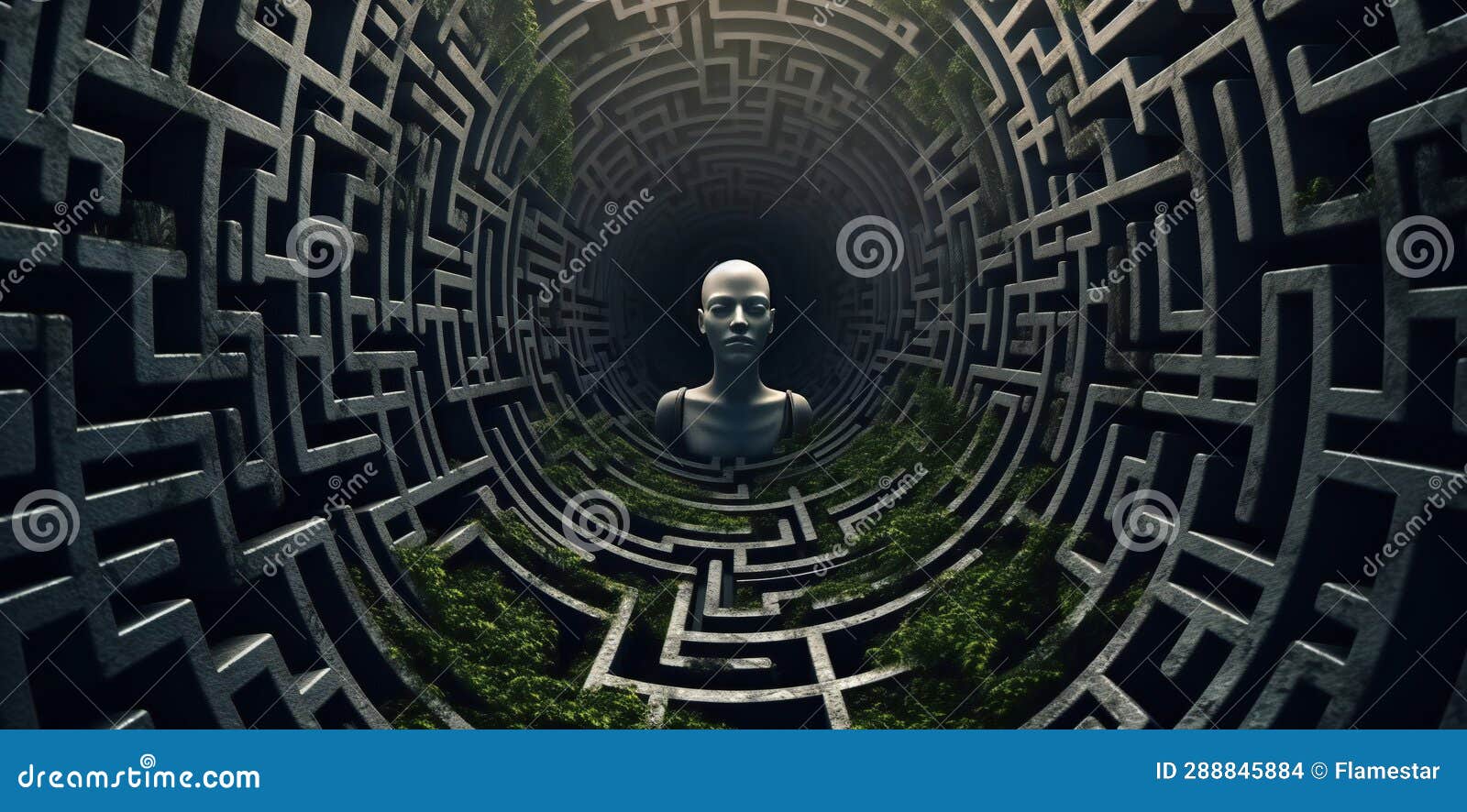 Feeling Lost or Trapped within the Maze: Struggling with Issues Stock ...