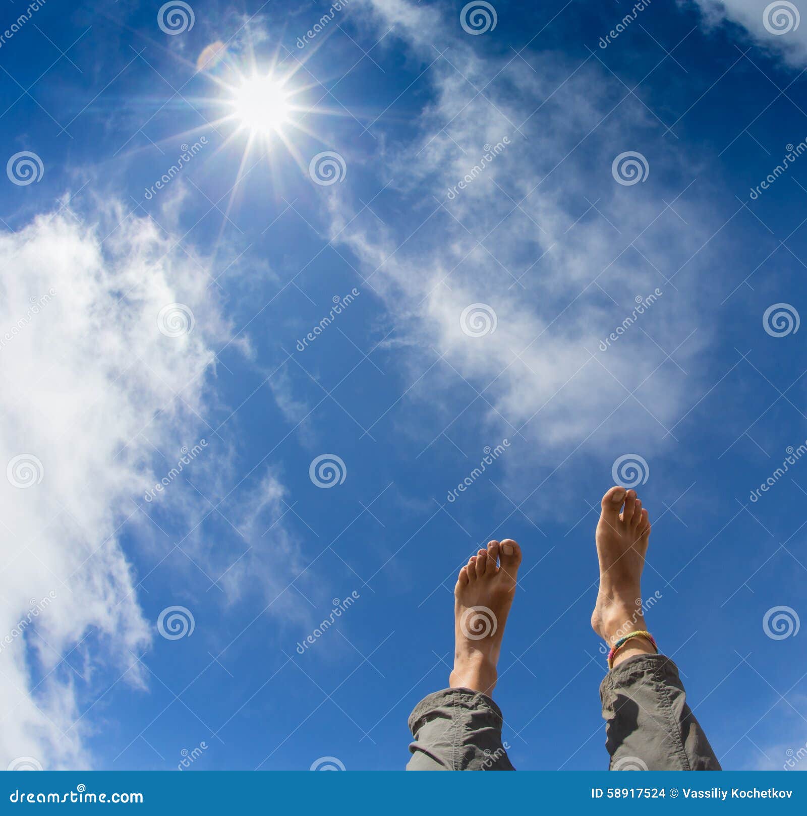 Feeling Relaxed and Letting the Bare Feet Air Stock Photo - Image of ...