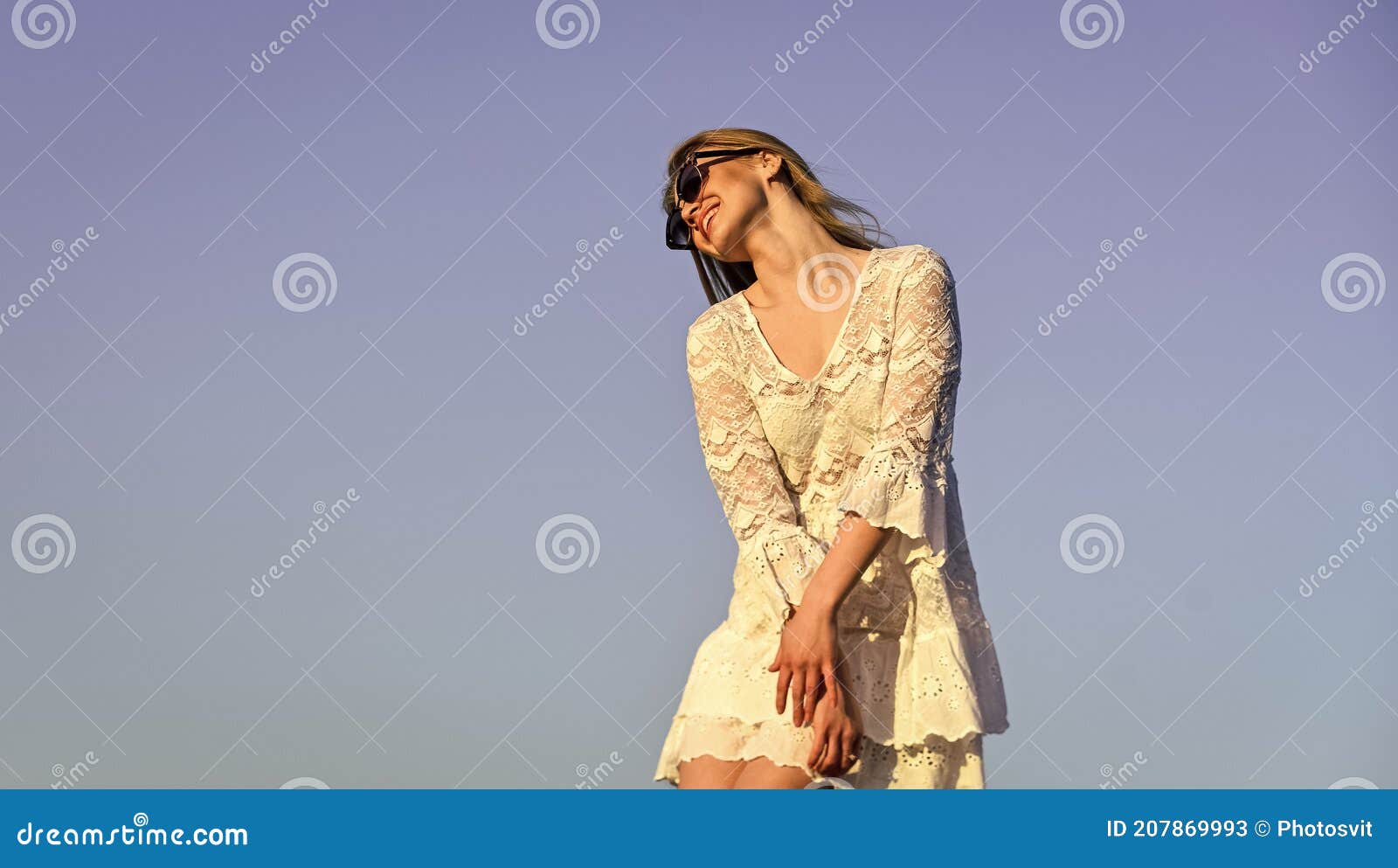 Feeling Relaxed Pretty Young Beautiful Woman In Sunglasses Summer