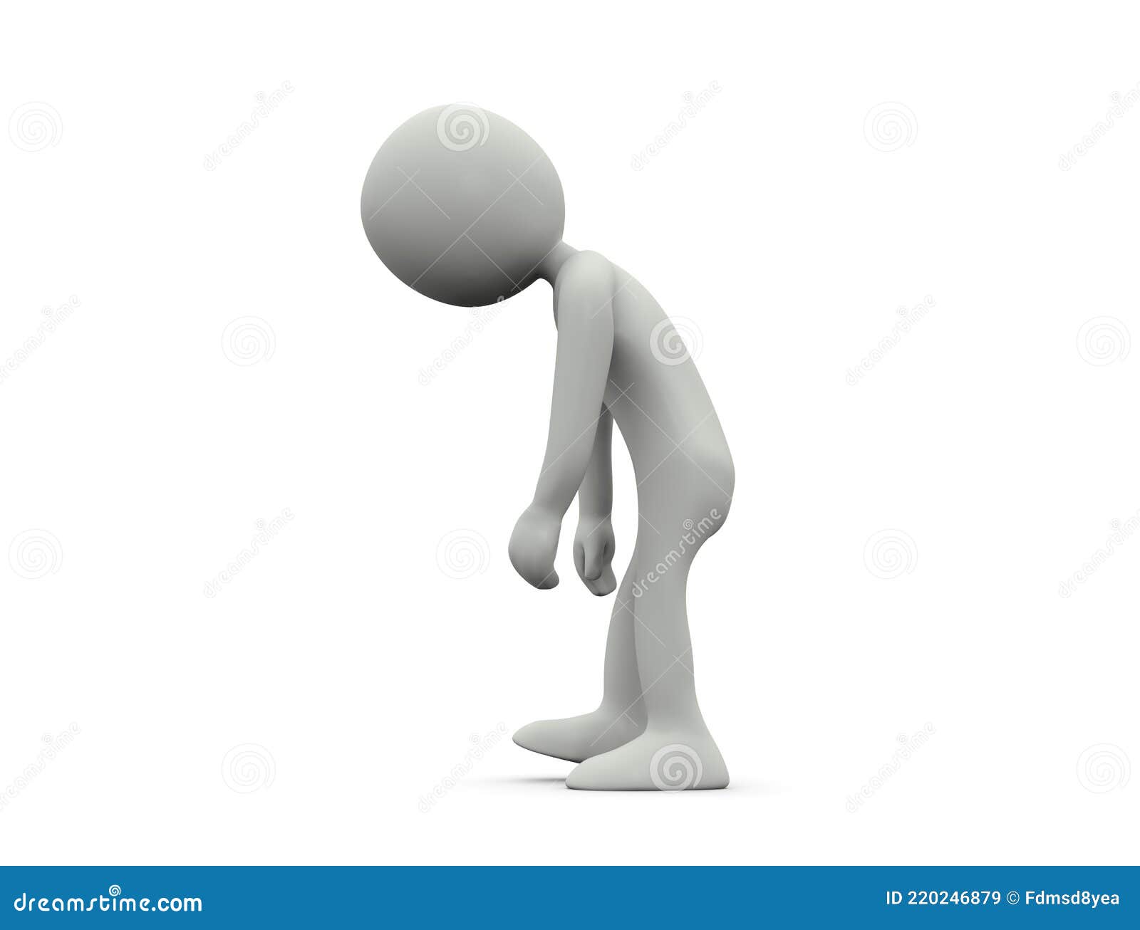 Feeling sad and down stock illustration. Illustration of overload ...